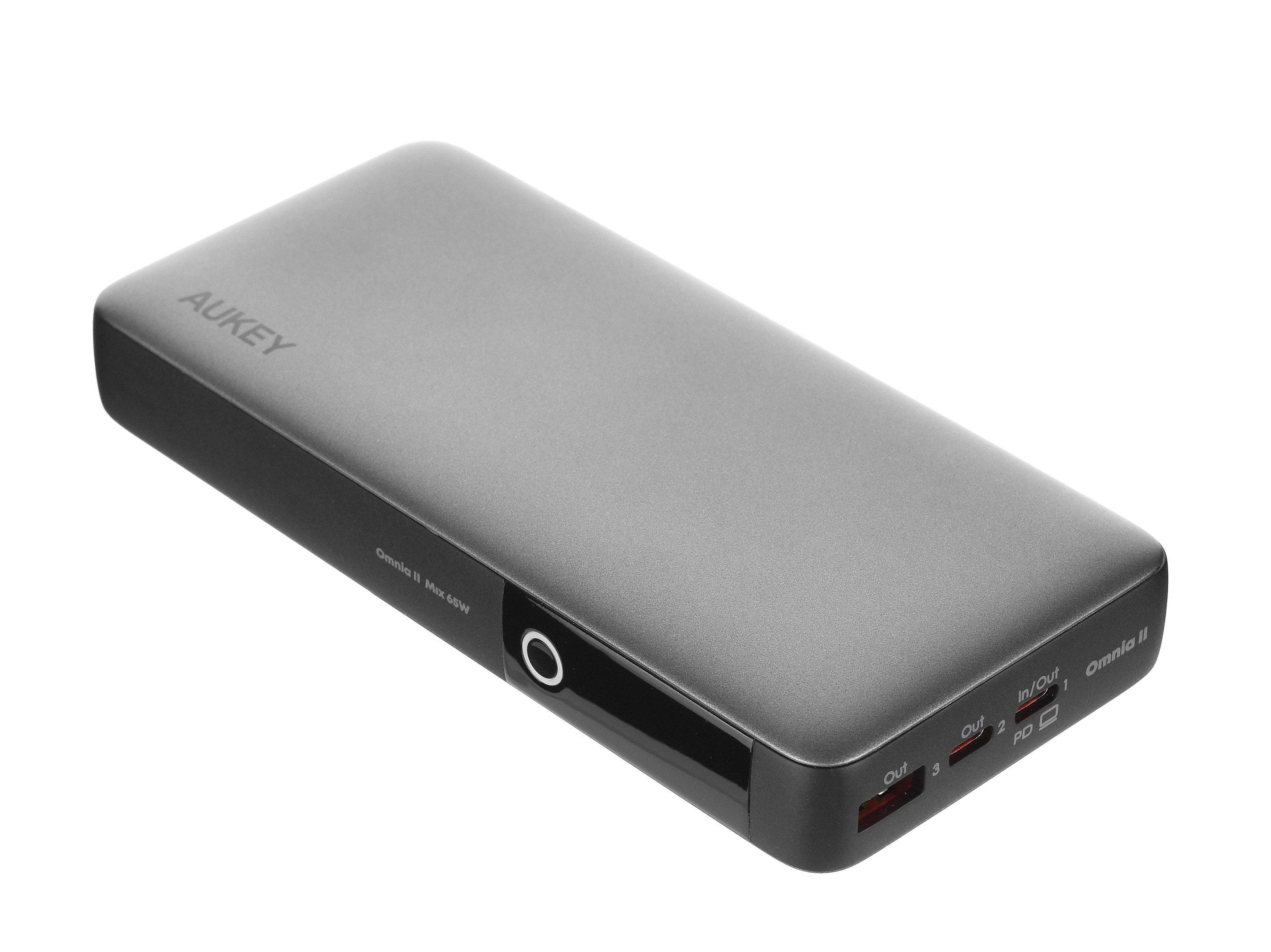 AUKEY Power Bank 65W 20000mAh Portable, Gray - eXtra