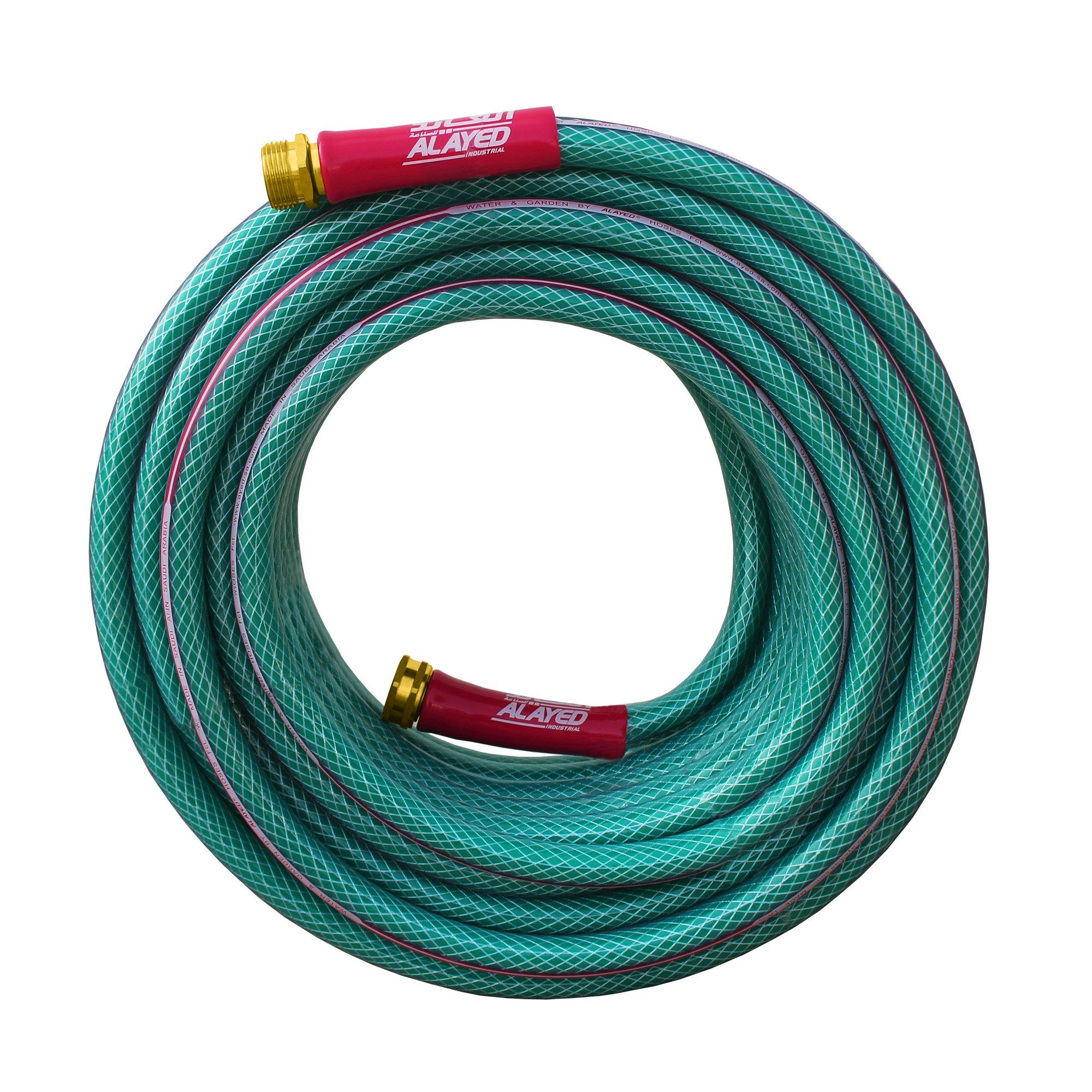 ALAYED Garden And Water Hose With Coupling, 50M, 0.5IN, Multicolor - eXtra