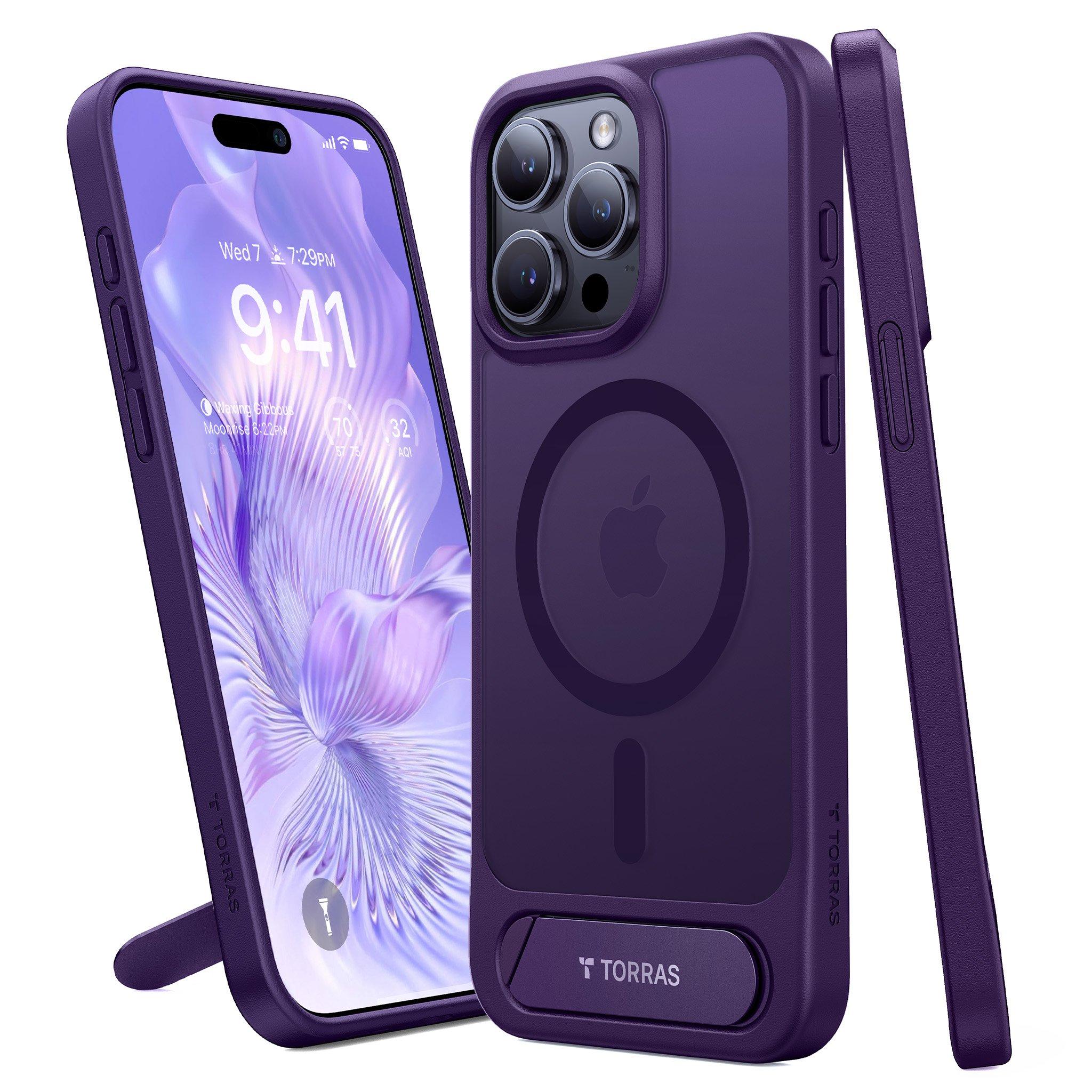Torras, iPhone 15 Pro Max UPRO Pstand Case, Purple. - eXtra