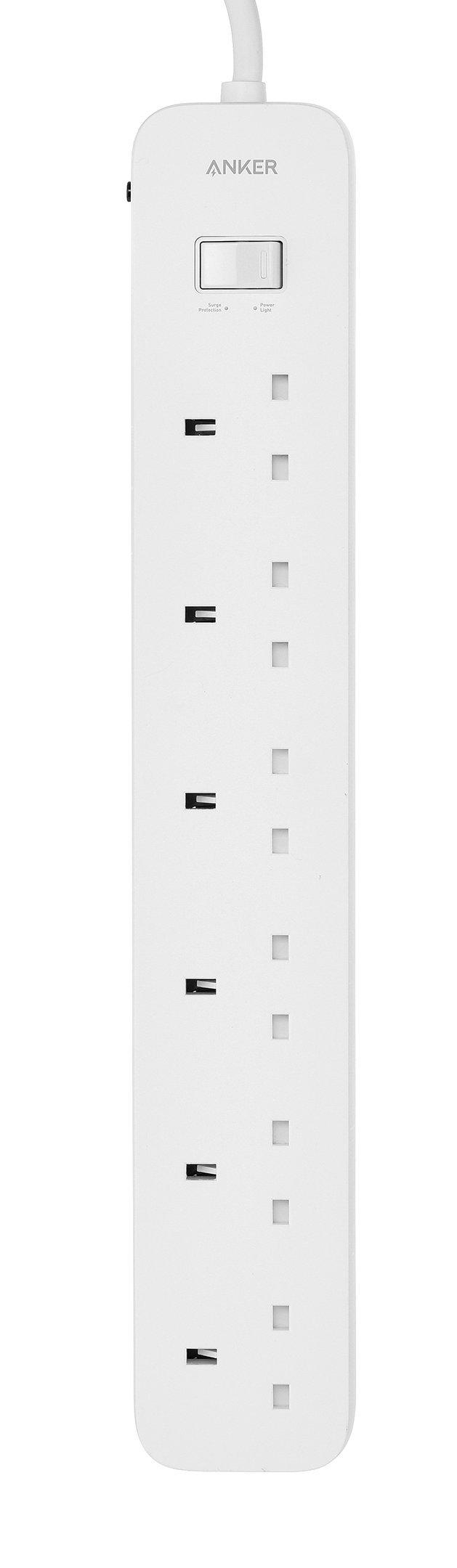 ANKER, Power Extension Cord, 6 Sockets, 2M, White - eXtra