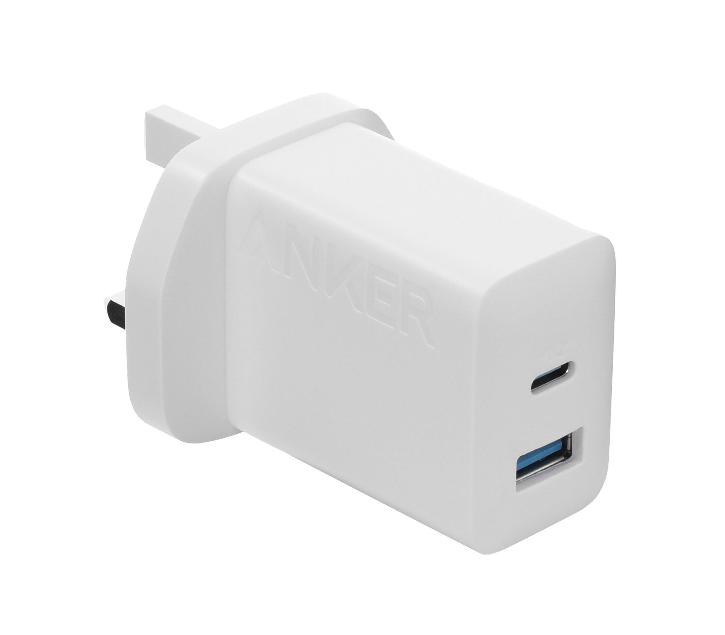 Anker 20W 2 Port, USB Type-C, White - eXtra