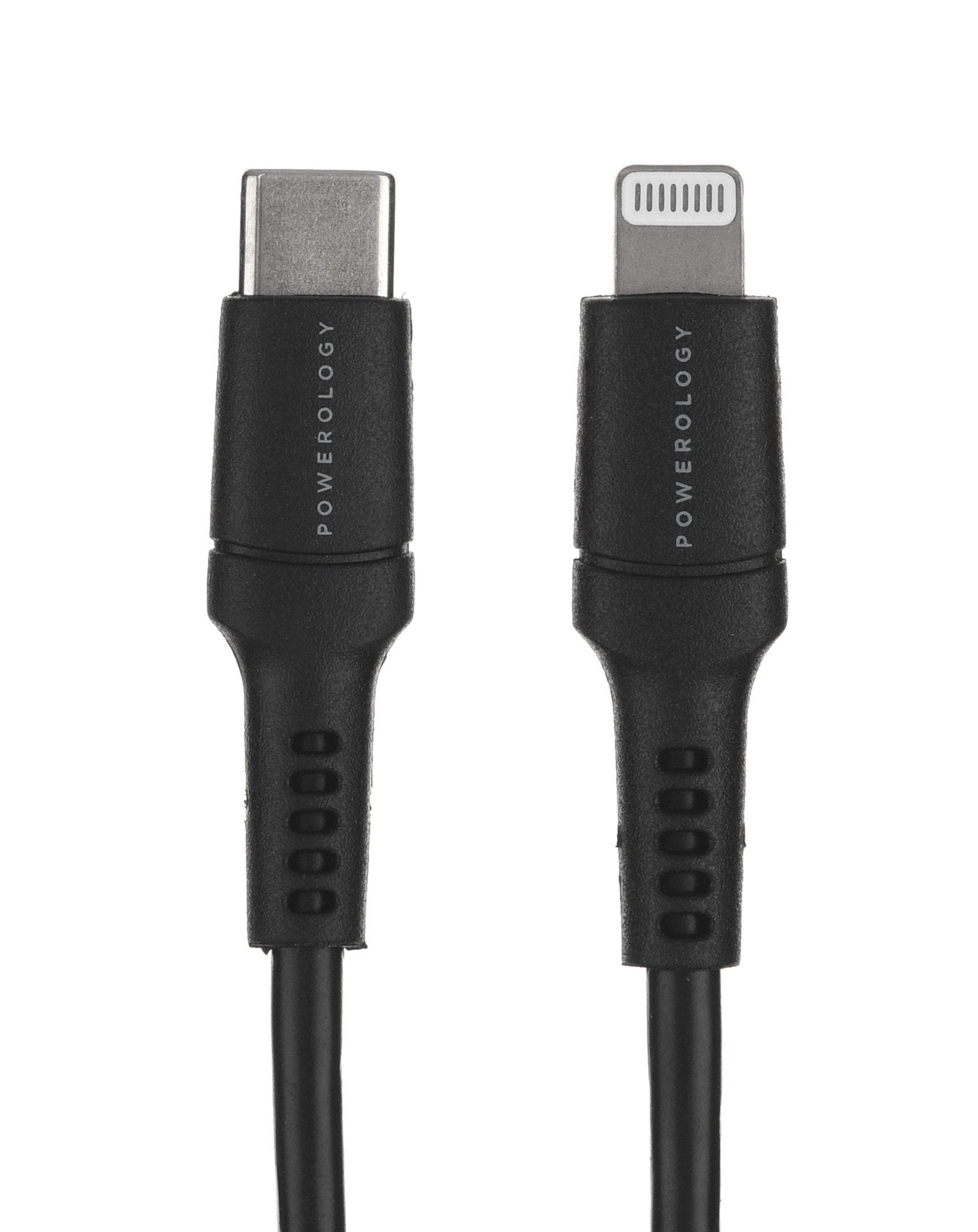 Powerlogy Type C to Lightning Cable 1.2M, Black - eXtra