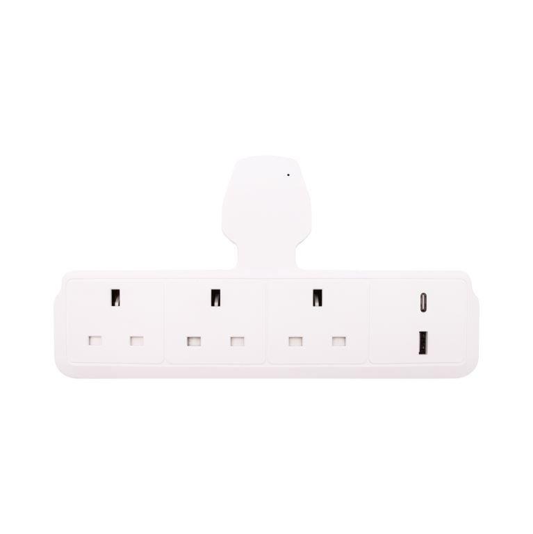 HOME BEST, Power Adapter, 3 Sockets, White - eXtra