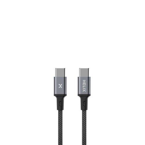 Helix 100W Type-C Cable, 10Gbps Speed, Black - eXtra Oman