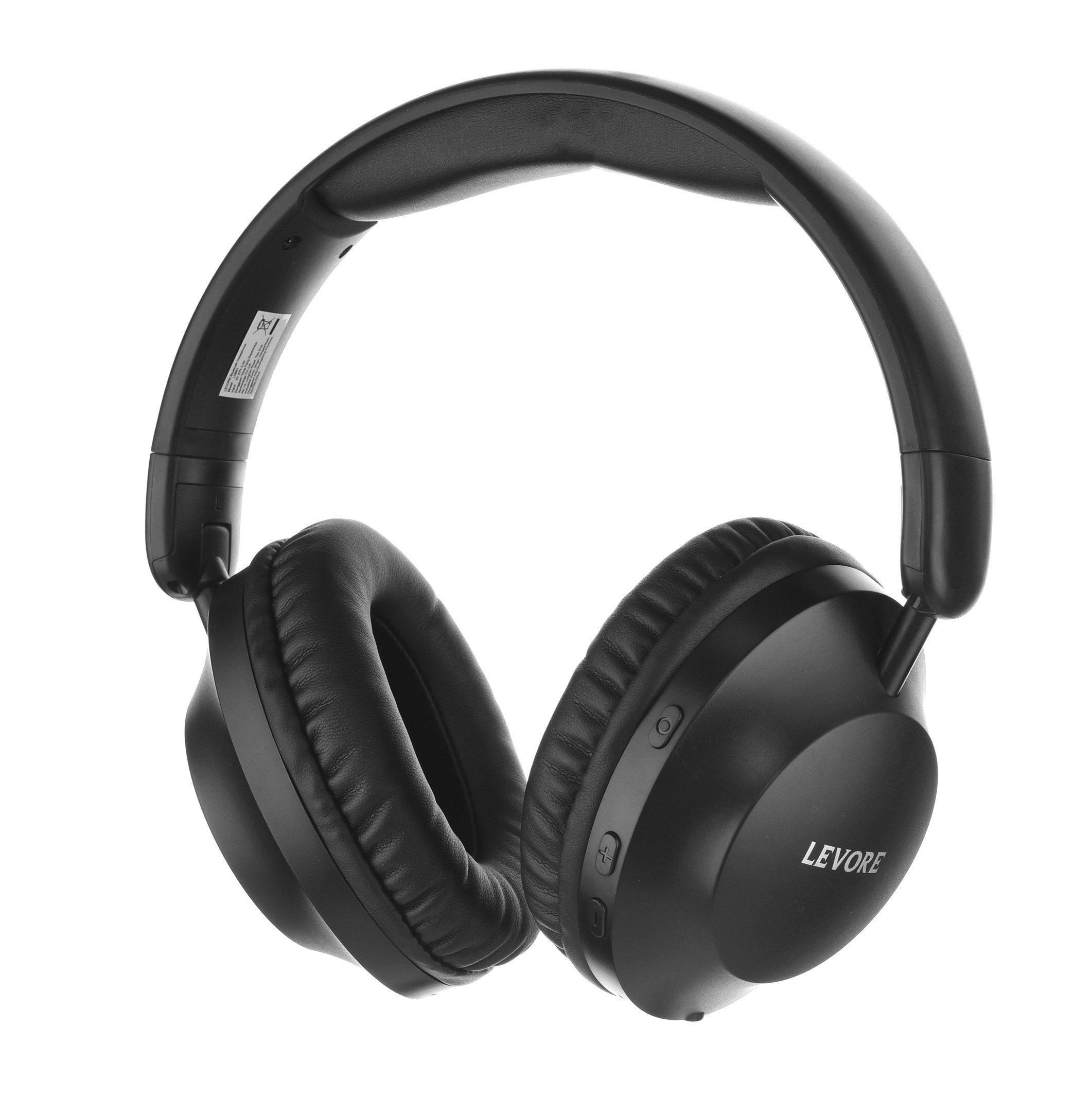 ليفوري سماعة راس، بلوتوث، أسود - إكسترا