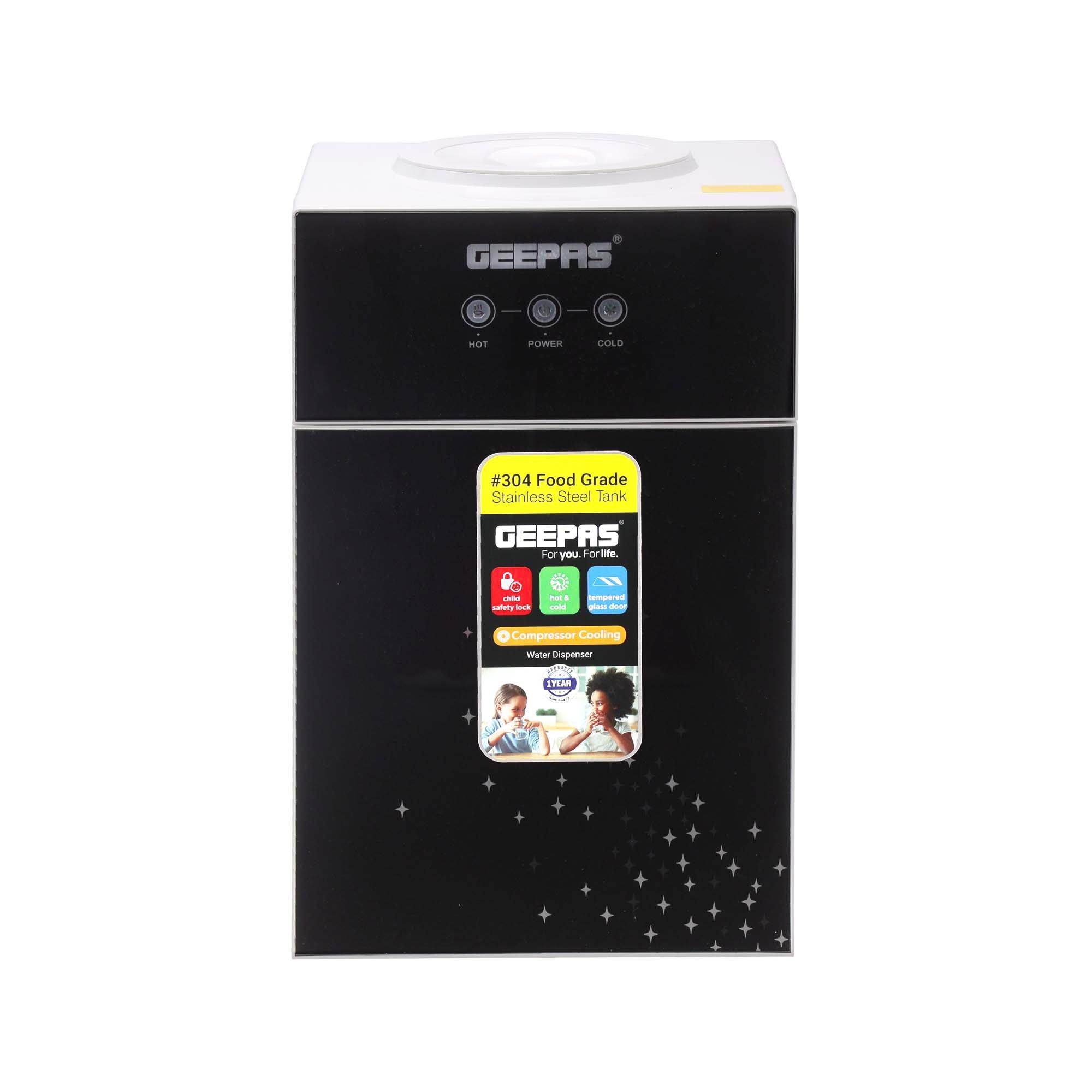 Geepas Water Dispenser Table Top Hot&Cold 550W White/Black - eXtra Bahrain