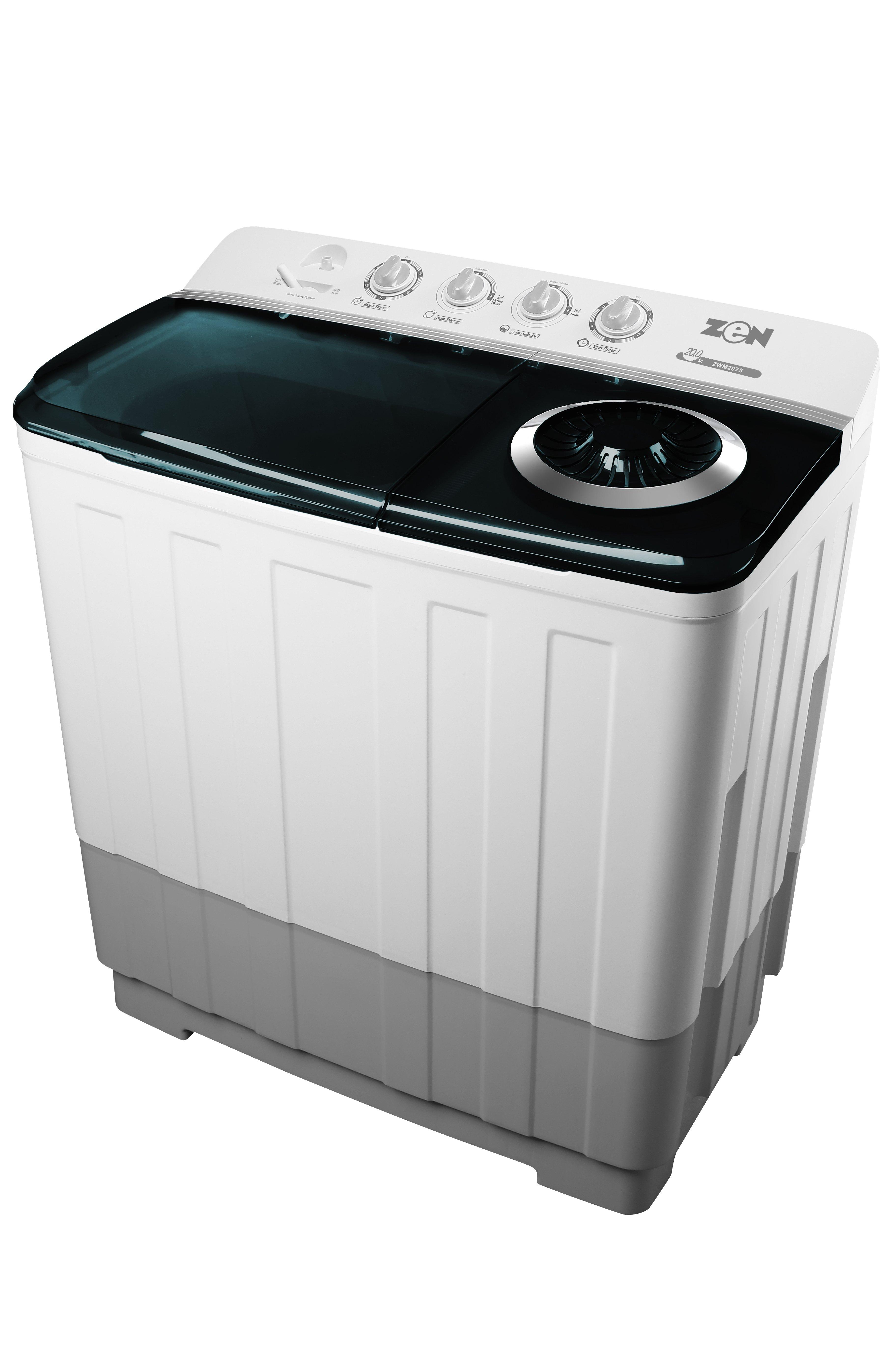 Zen 20.0KG Twin Tub Plastic Body Washing Machine White - eXtra Bahrain