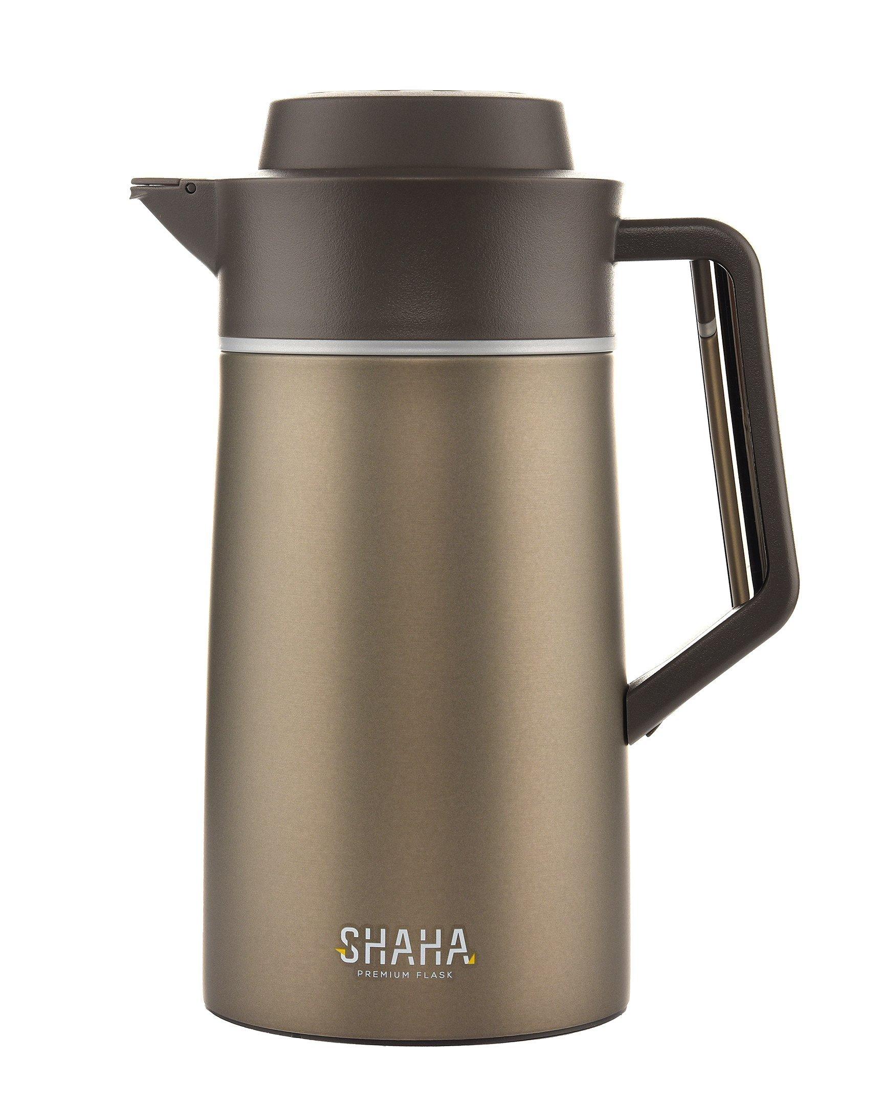 SHAHA, Stainless Steel Vacuum Flask 1.5L, Metallic Grey - eXtra