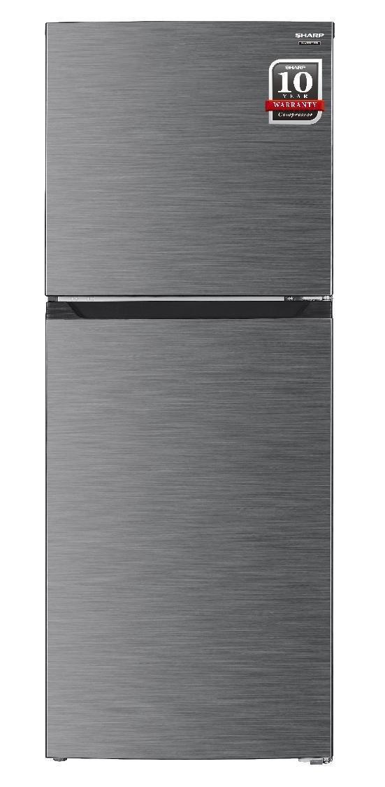 Sharp 270.0L Double Door 190L Net Fridge Top Mount Freezer Silver. - eXtra Bahrain