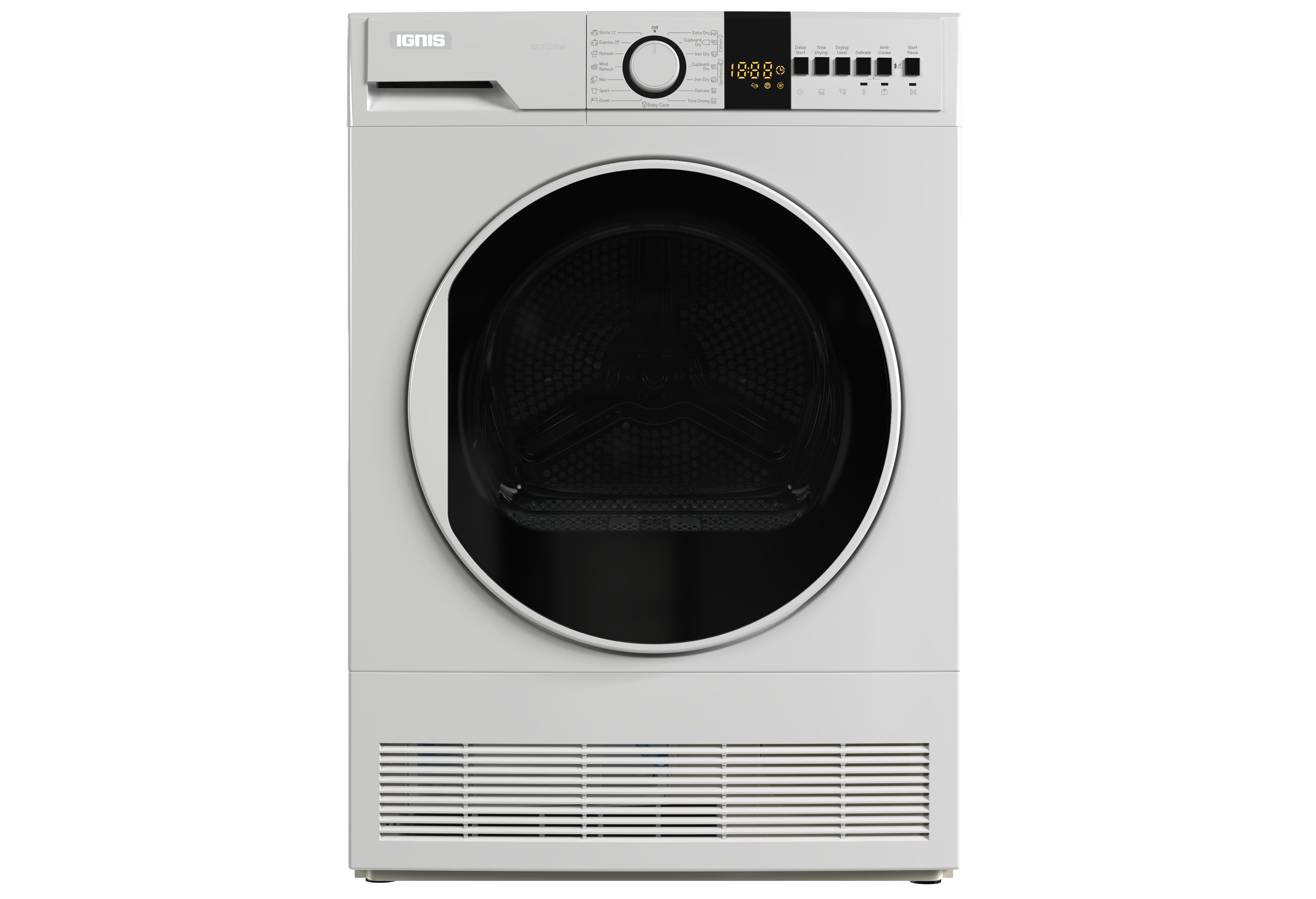 Ignis 9KG Front Load Condenser Dryer White - eXtra Bahrain