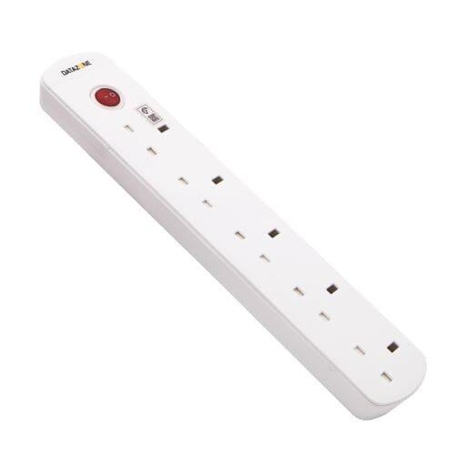 DATAZONE, Power Extension Cord, 13A, 5 Sockets, 2M, White - eXtra