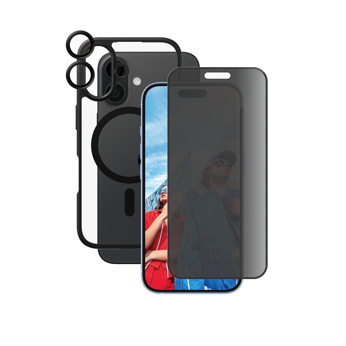 CARE by PanzerGlass Flagship 3-in-1 Bundle iPhone 16, Privacy - eXtra