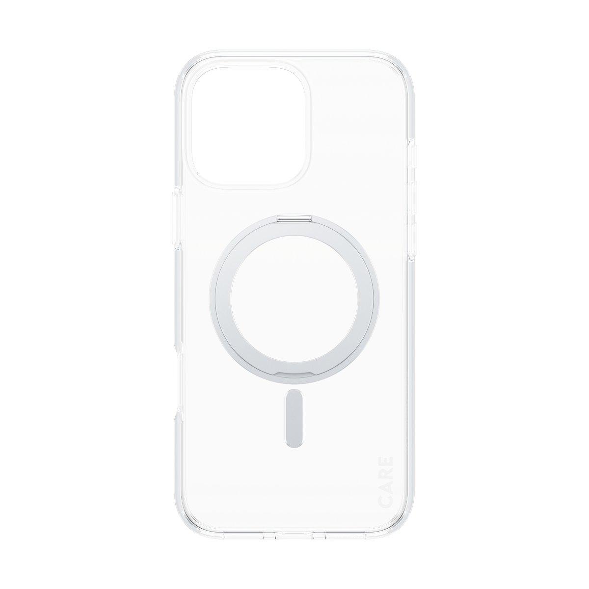 CARE by PanzerGlass Case Kickstand with MagSafe for iPhone 16 Pro Max, Silver - eXtra