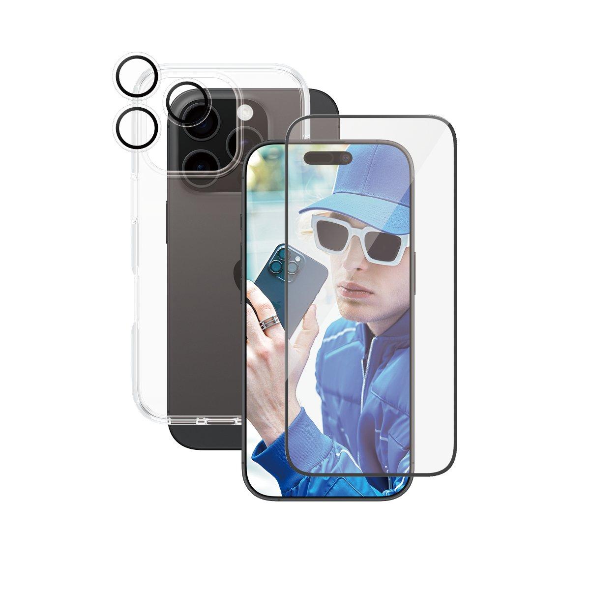 CARE by PanzerGlass Flagship 3-in-1 Bundle iPhone 16 Pro, Clear - eXtra
