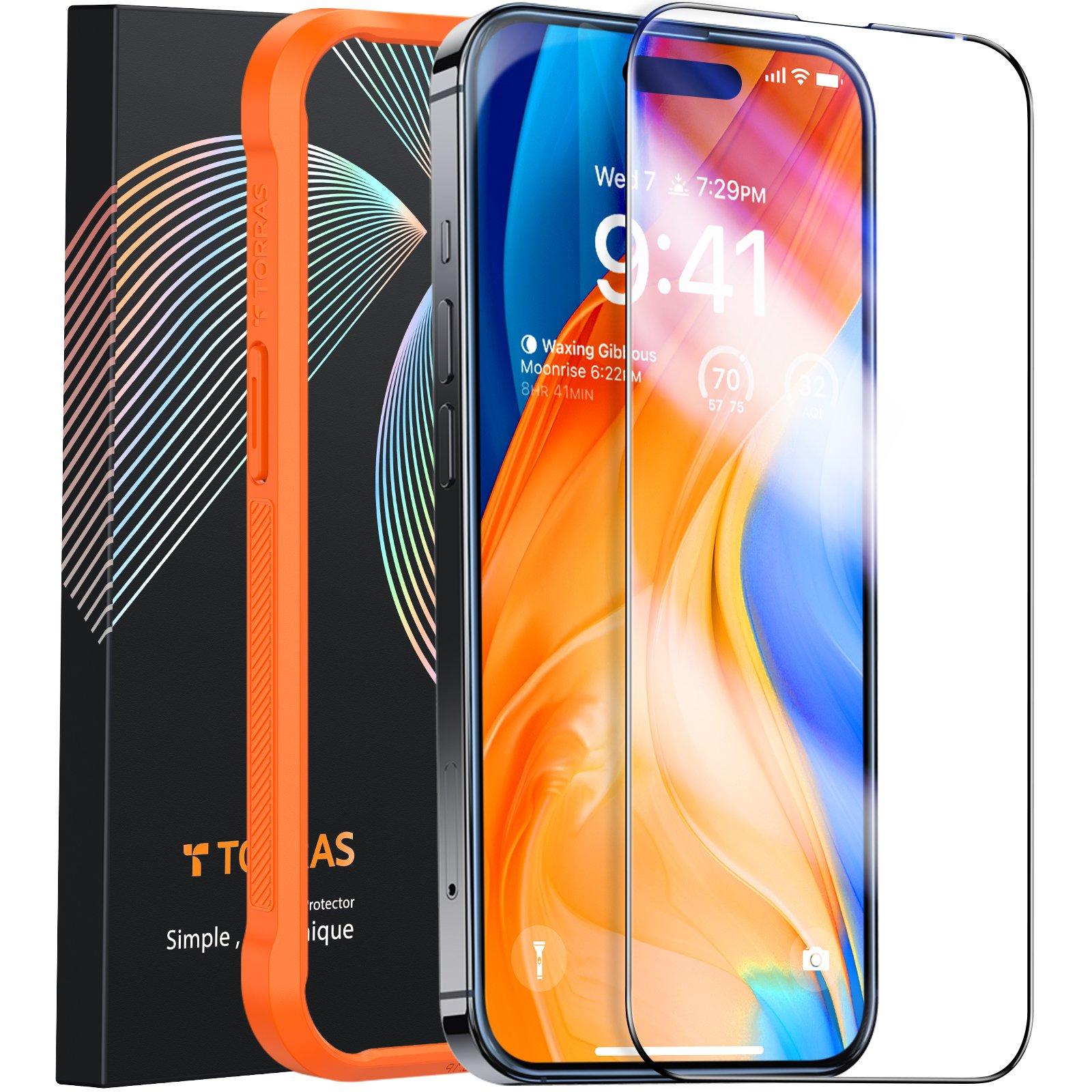 TORRAS, Install Master Screen Protector for iPhone 16 Pro Max, Clear - eXtra