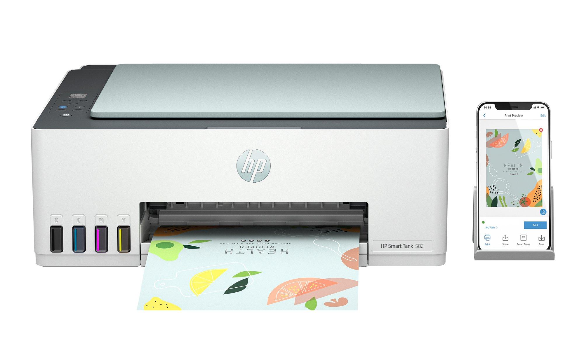 HP SMART TANK 582 3in1 Wireless Ink Tank Color Printer - eXtra Bahrain