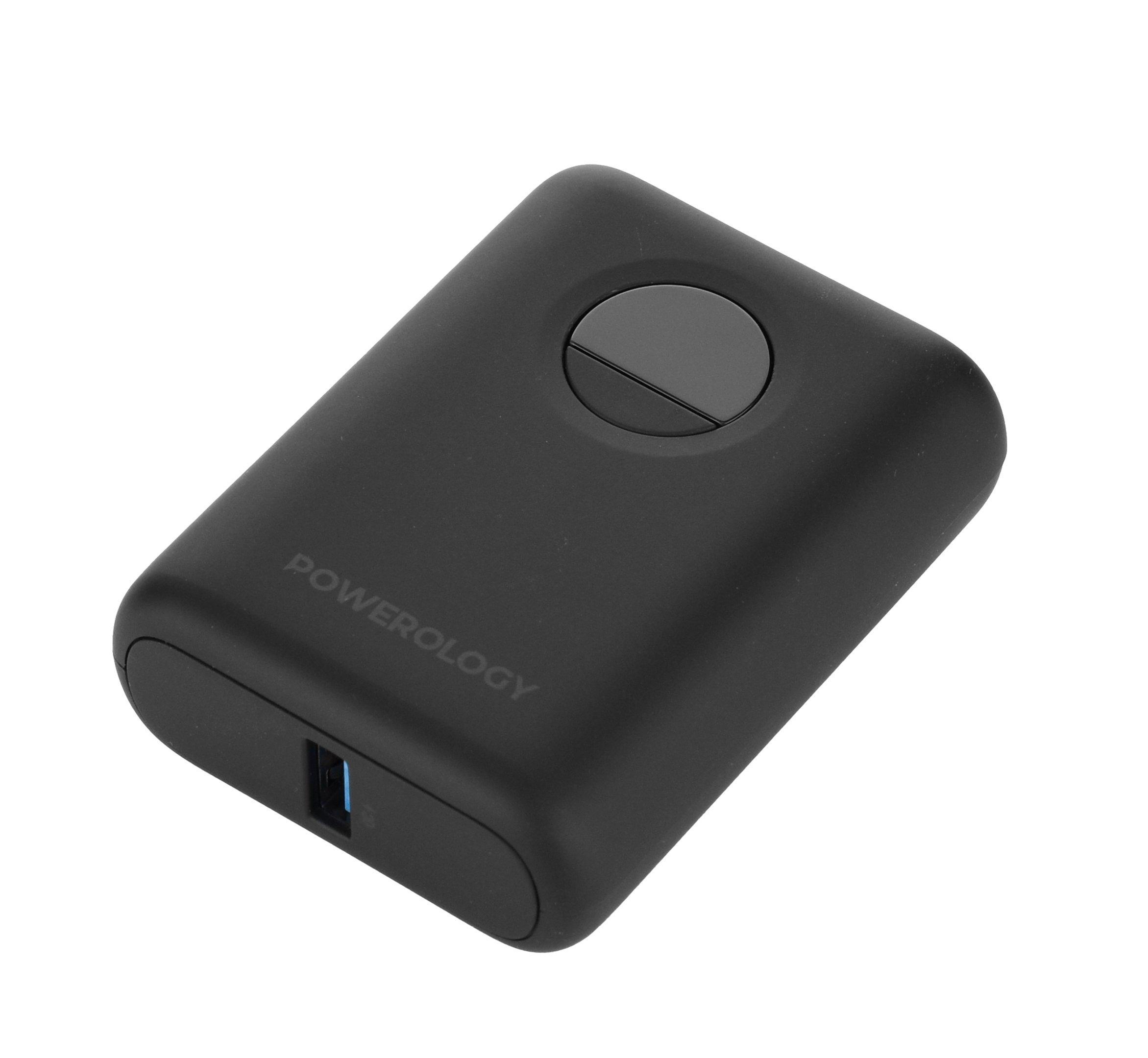 Powerlogy Power Bank, 10000 mAh PD, 20W, Black - eXtra
