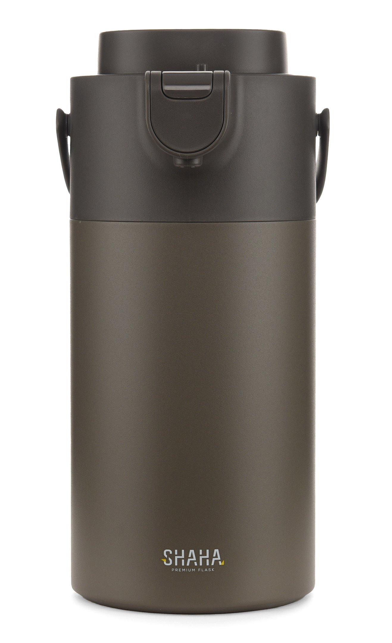 SHAHA, Stainless Steel Vacuum Flask, 4L, Matte Grey - eXtra
