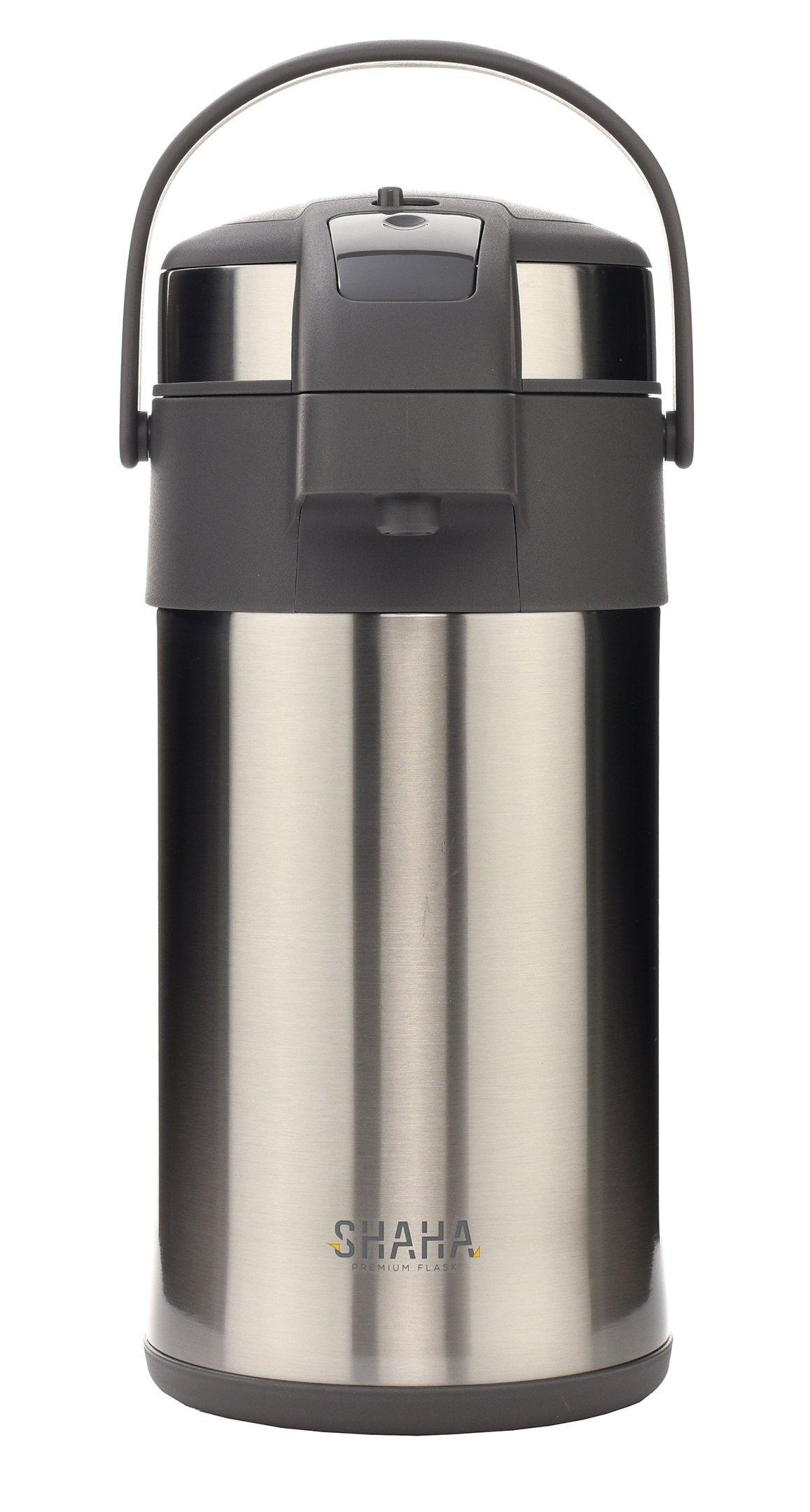 SHAHA, Stainless Steel Vacuum Flask, Safe Plastic and Leakproof, 4L ...