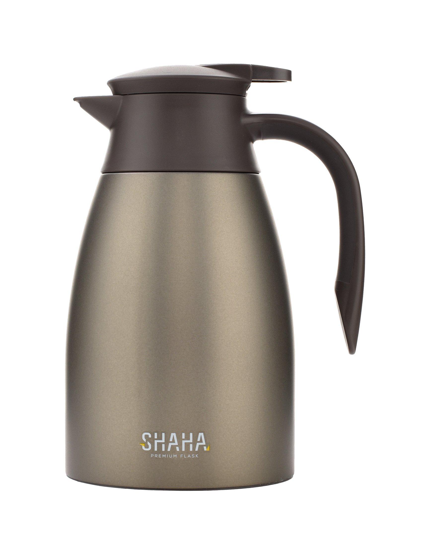 SHAHA, Stainless Steel Vacuum Flask, 1.5L, Grey - eXtra