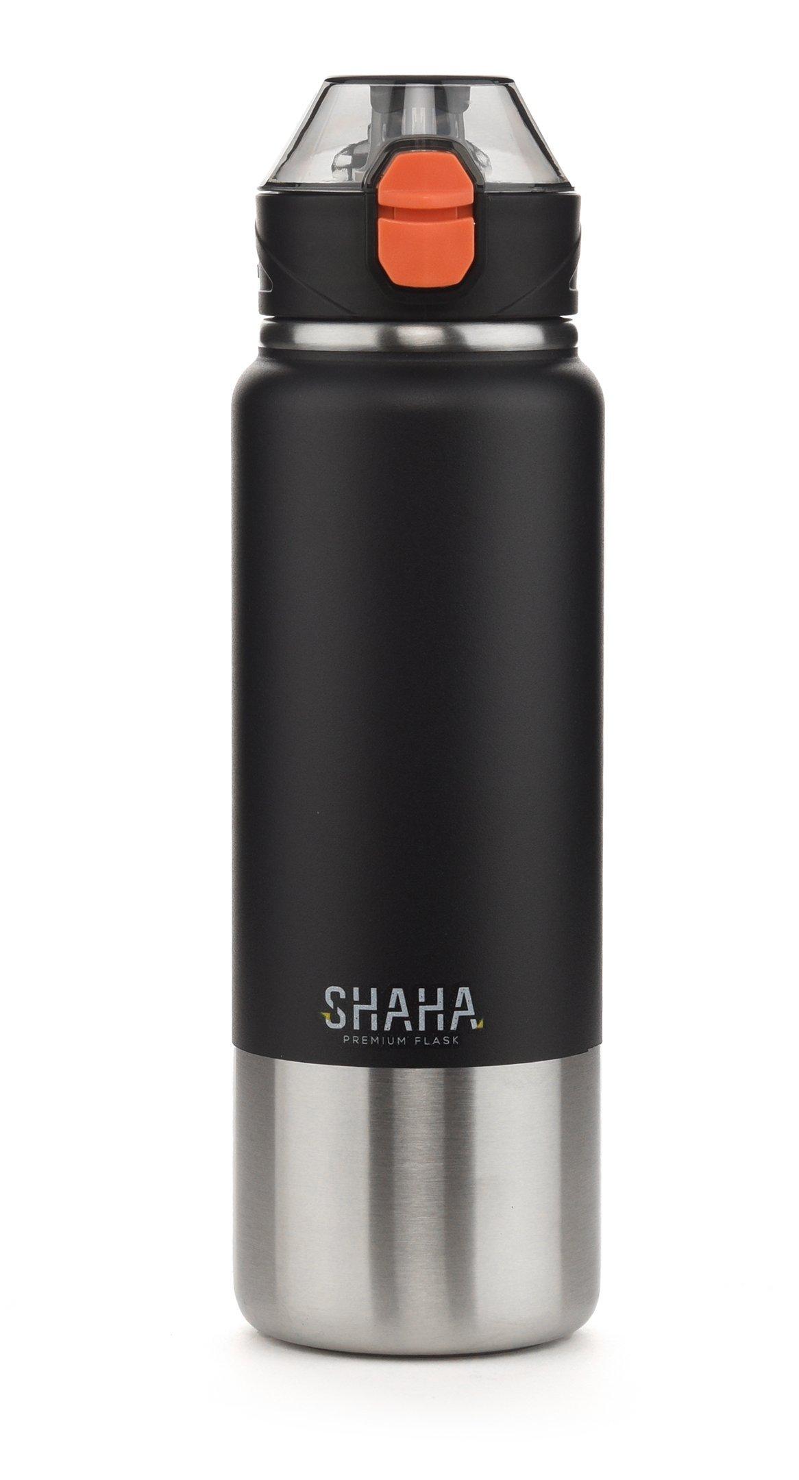 SHAHA, Stainless Steel Vacuum Bottle 750ML, Black - eXtra