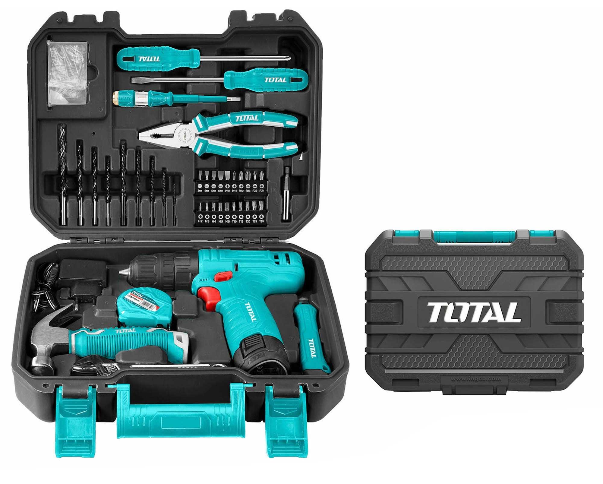 TOTAL, 81 Pcs Tools Set With Drill - eXtra