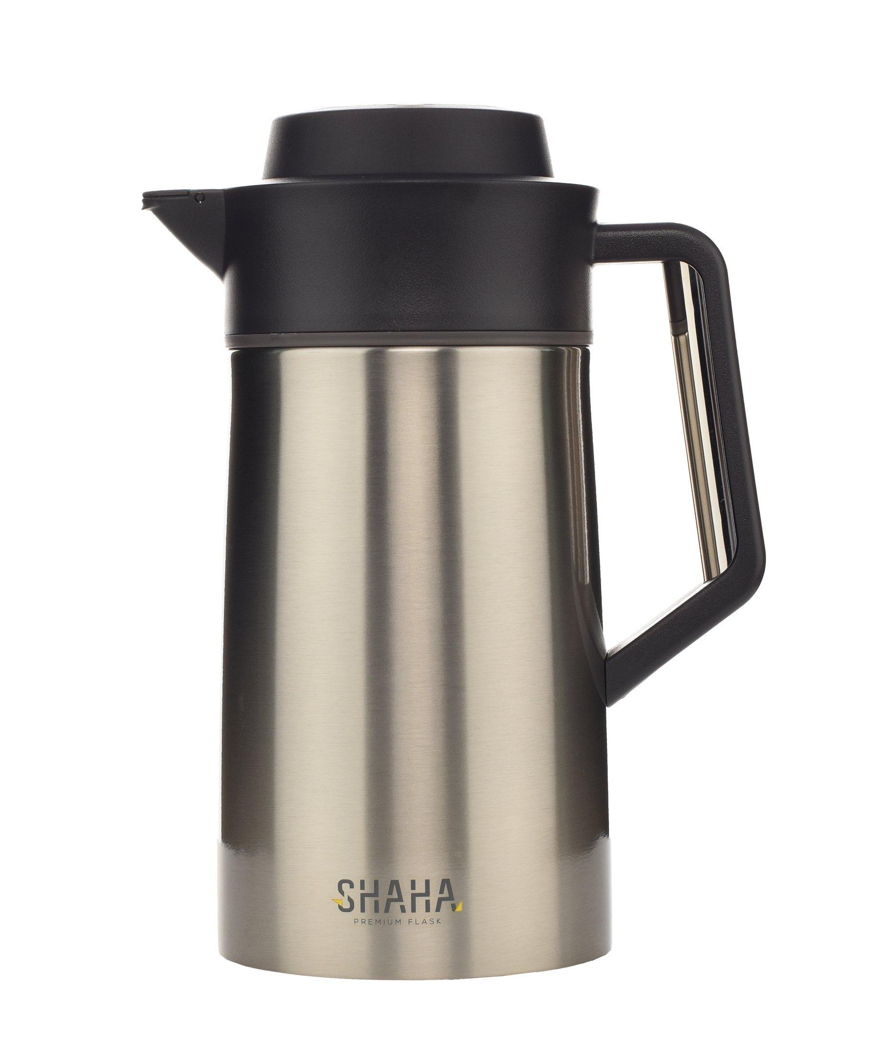 SHAHA, Stainless Steel Vacuum Flask 1.5L, Metallic Steel - eXtra
