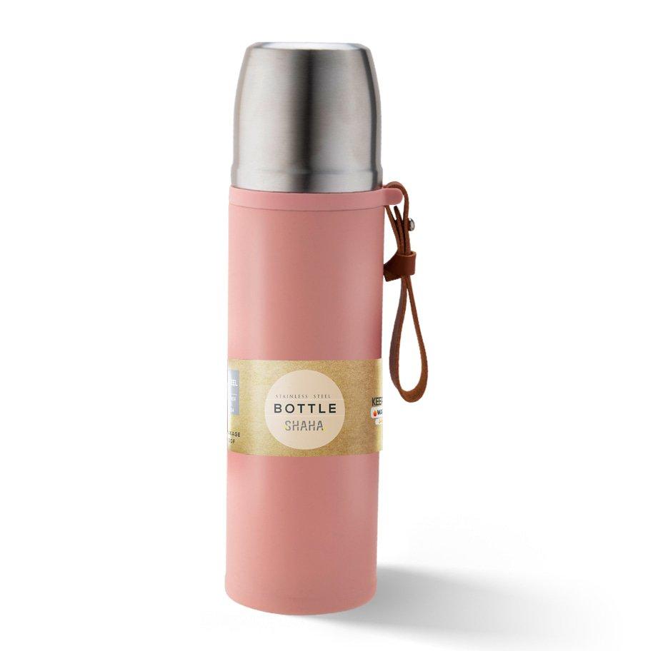 SHAHA, Stainless Steel Vacuum Bottle 450ML, Pink - eXtra