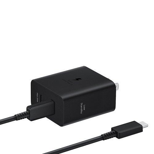 Samsung 50W Dual Port Power Adapter With Type-C Cable, Black - eXtra Oman