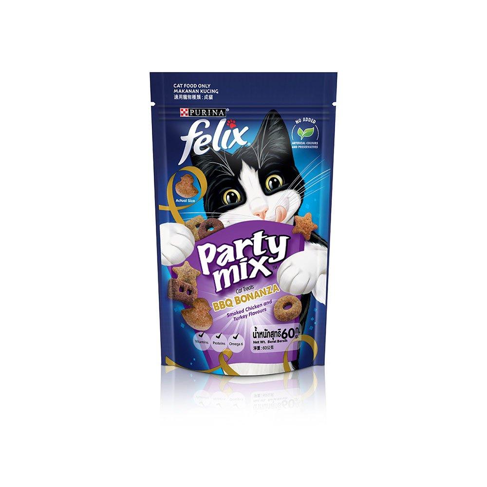 Felix, Party Mix BBQ Bonanza Dry Cat Treats , 60 g - eXtra