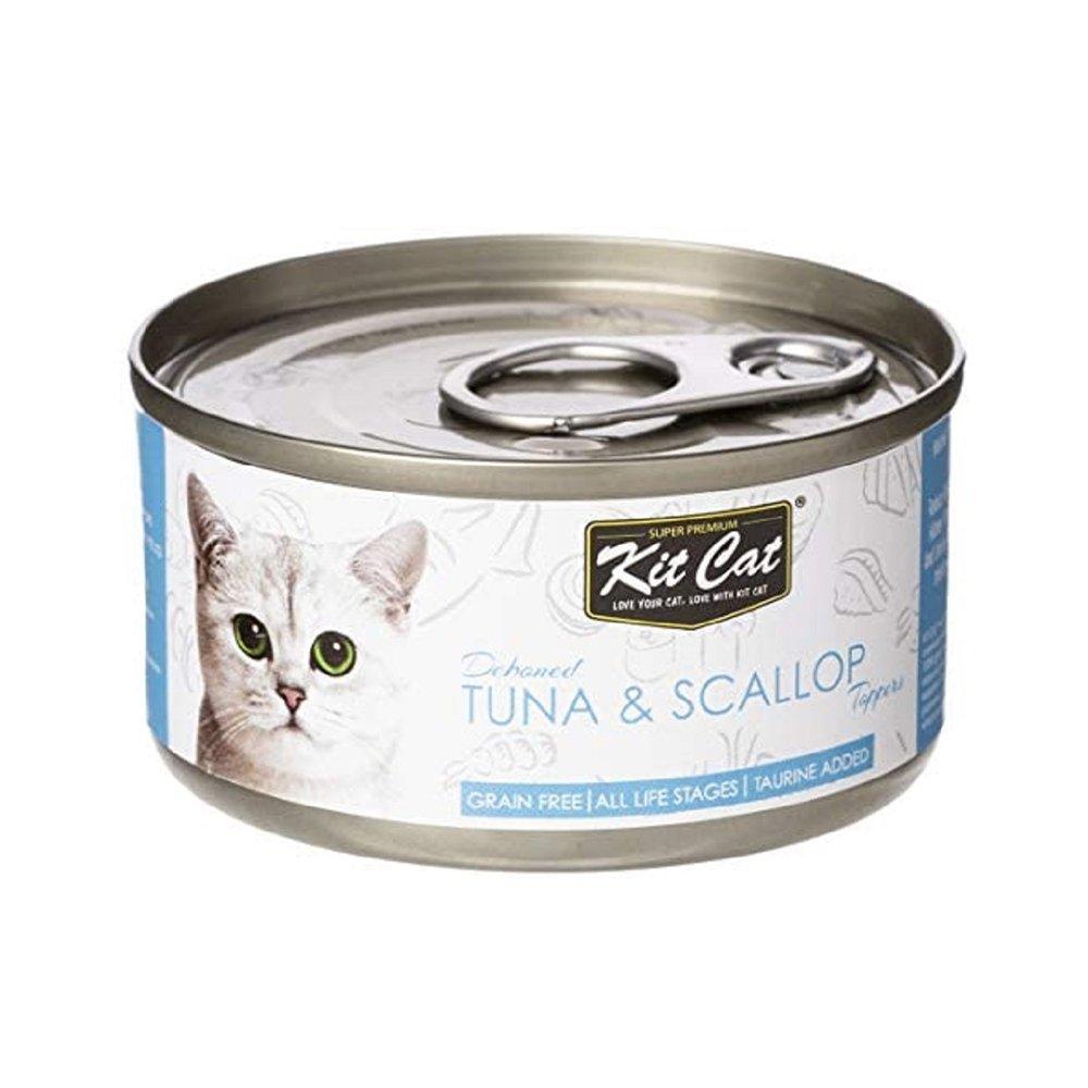 Kit Cat, Deboned Tuna and Scallop Toppers Canned Cat Food , 80 g - eXtra