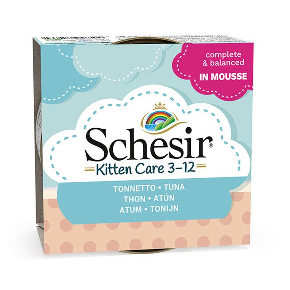 Schesir, Kitten Care Tuna Mousse Canned Cat Food 3,12 Months , 85 g - eXtra