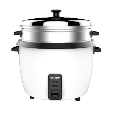 Sharp 1 Ltrs Rice Cooker, 400 Watts, Mechanical Control, White - eXtra Oman