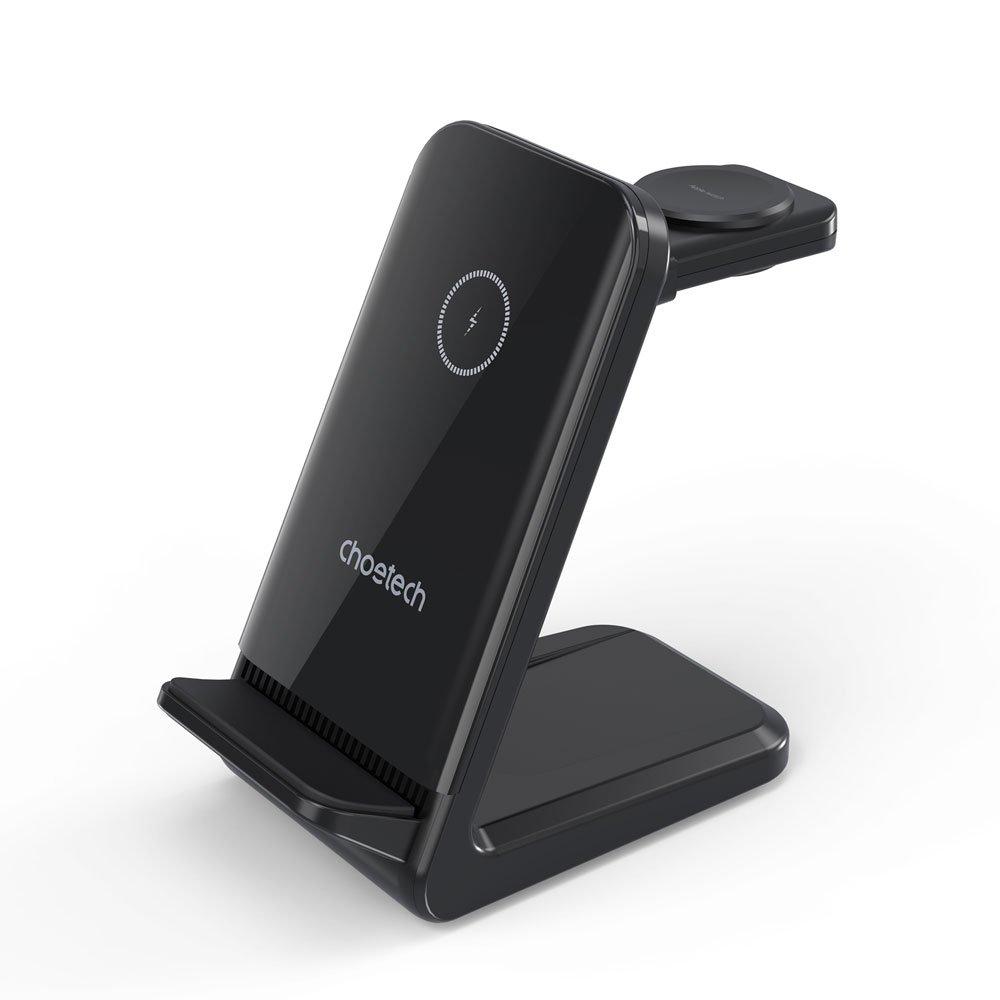 Choetech 3in1 Wireless Fast Mobile Charger Stand 15W Black - eXtra Bahrain