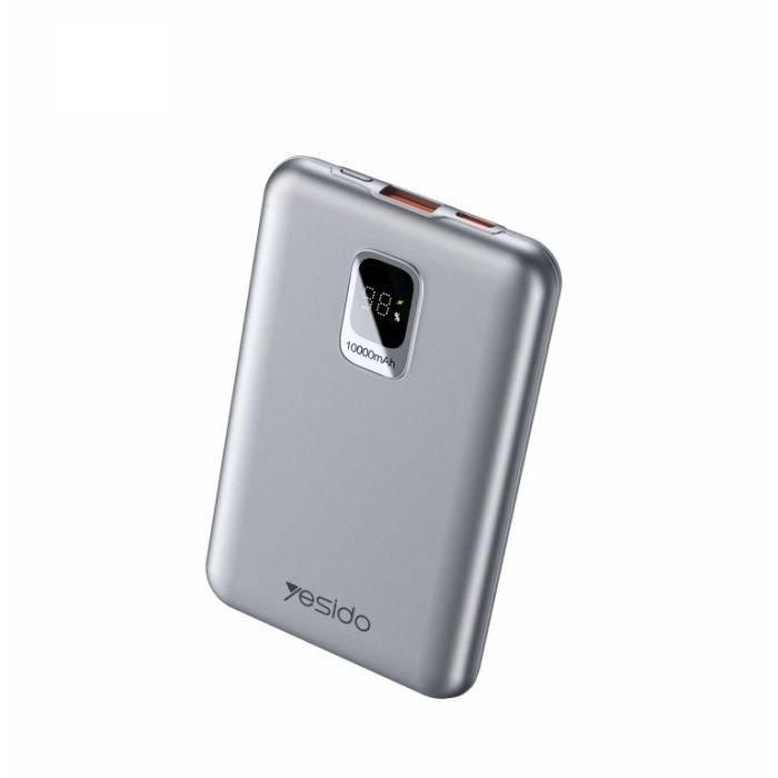 Yesido Digital Power Bank 10000mAh With USB-C 22.5W Grey - eXtra Bahrain