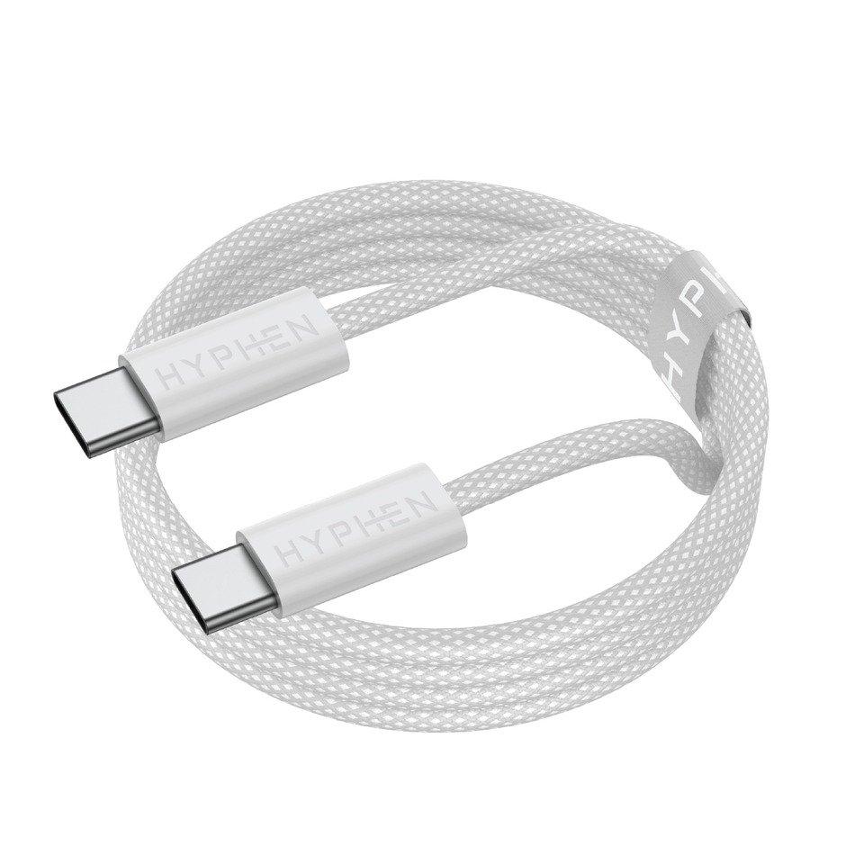 HYPHEN VIBE Braided Type C to C Cable, 1M, Grey - eXtra
