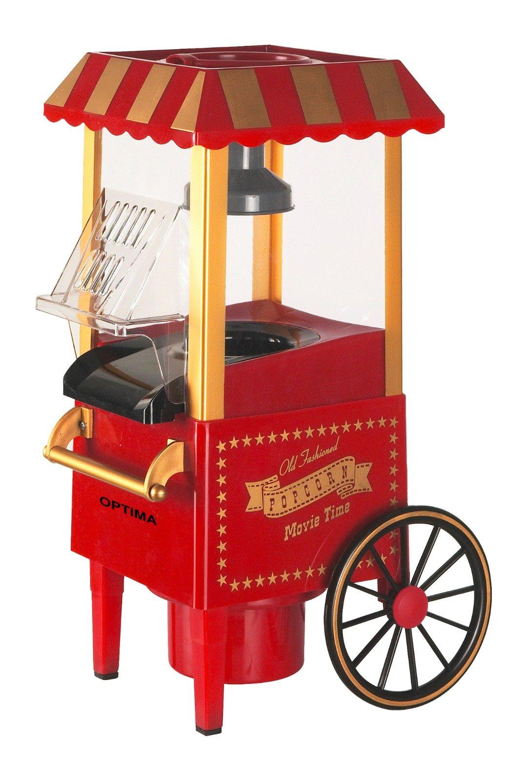 Optima 60g Popcorn Maker Retro Trolly Design 1200W Red - eXtra Bahrain