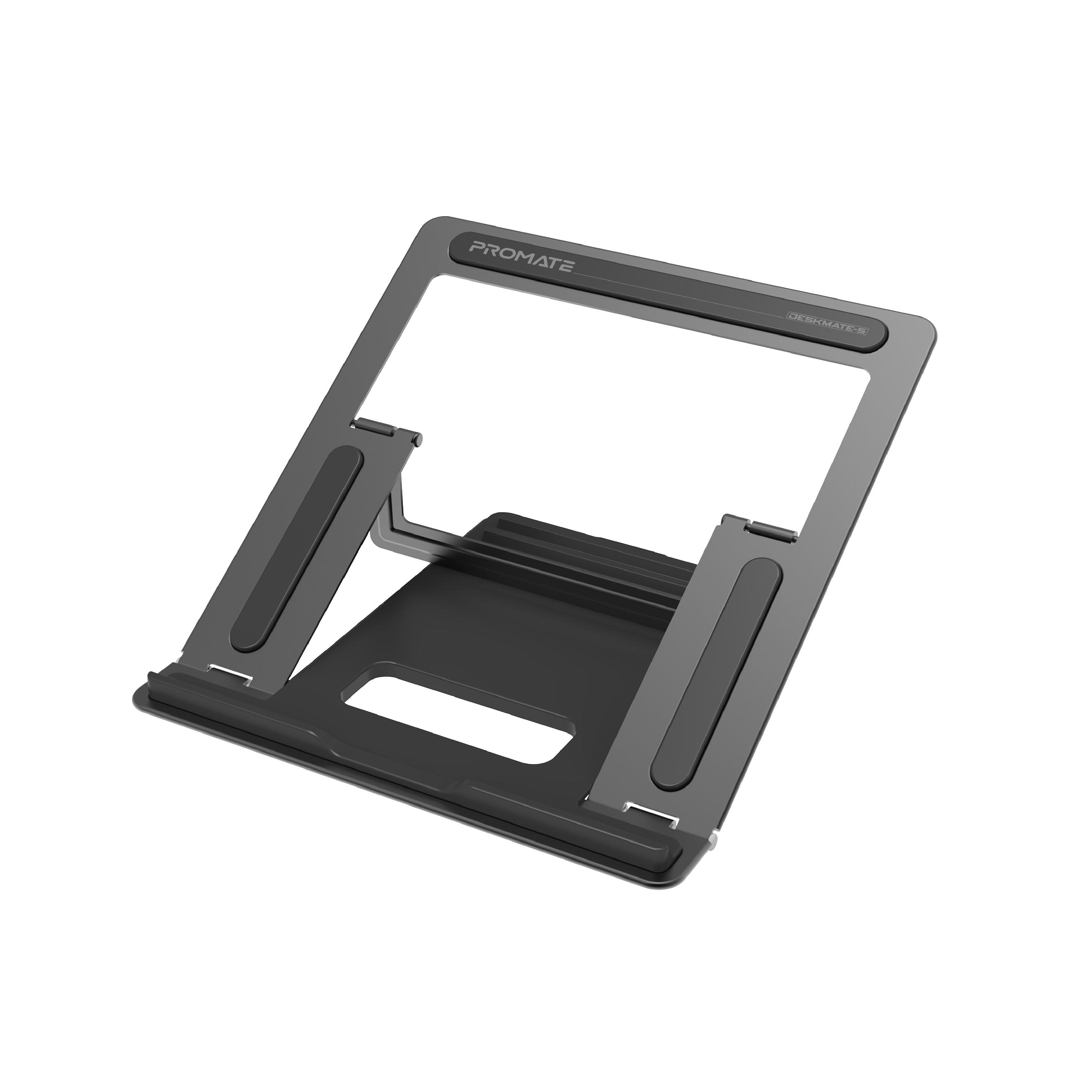 Promate DESKMATE-5 17-Inch Laptop Stand Multi-Level Adjustable Aluminum ...