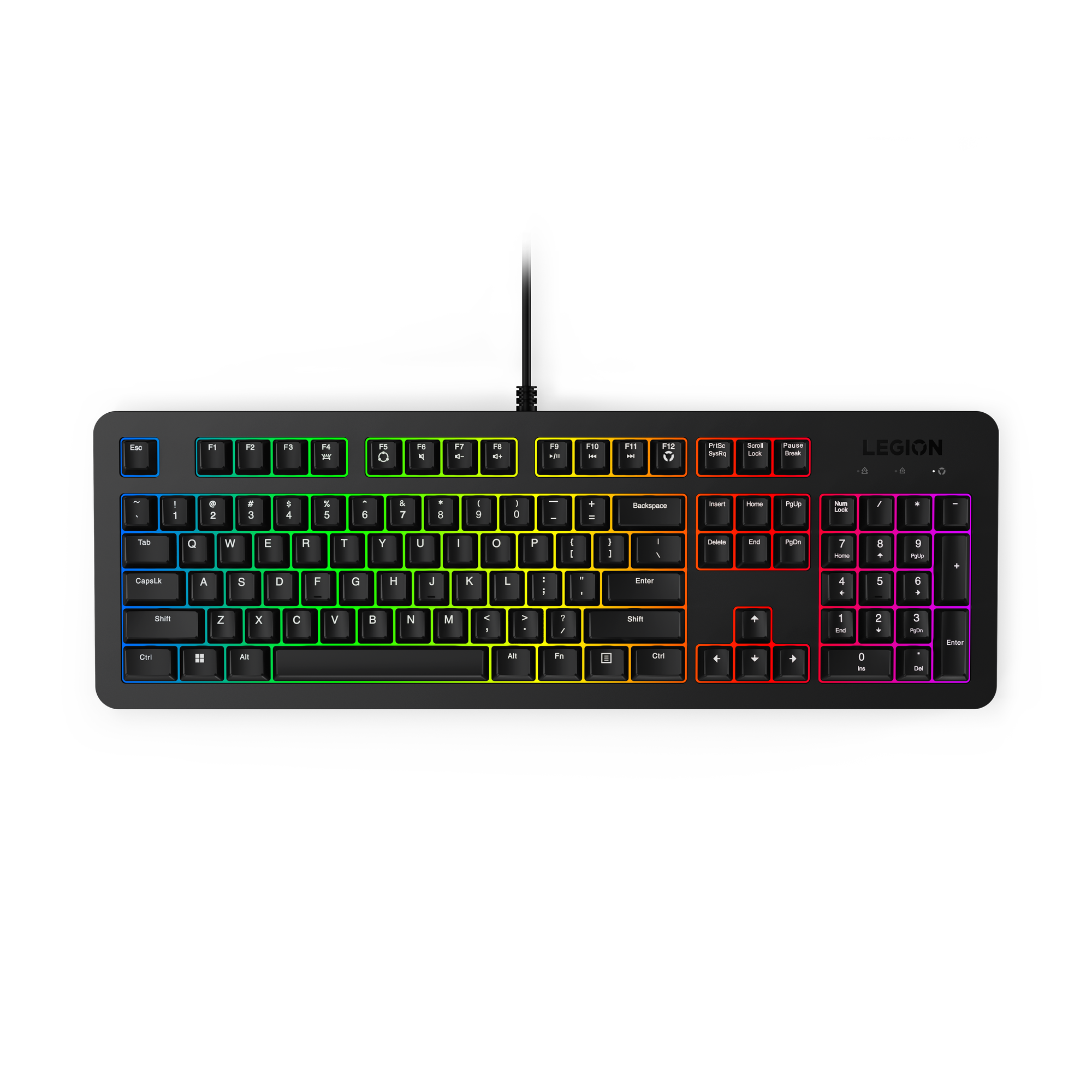 LENOVO Legion K310 RGB Wired Gaming Keyboard, USB, Ar/En, Black - eXtra