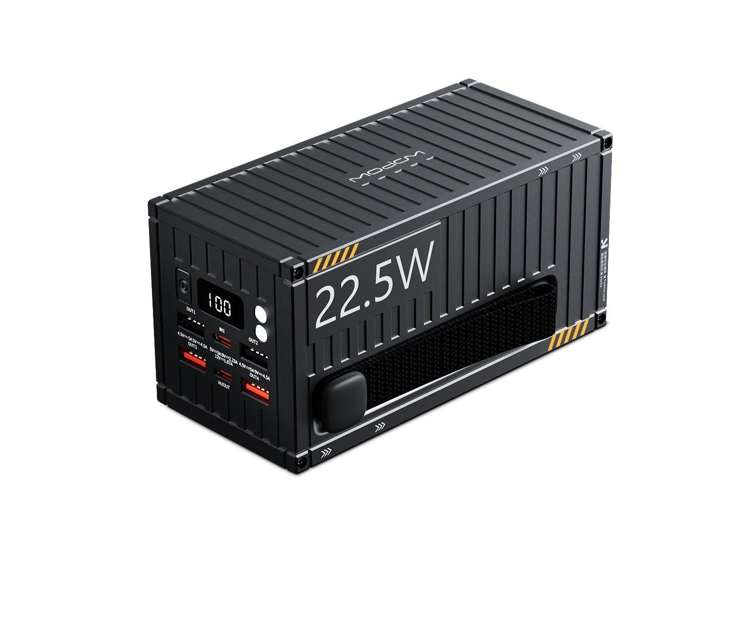 Wopow Container Power Bank 50K mAh 22.5W 5Ports ,Black - eXtra