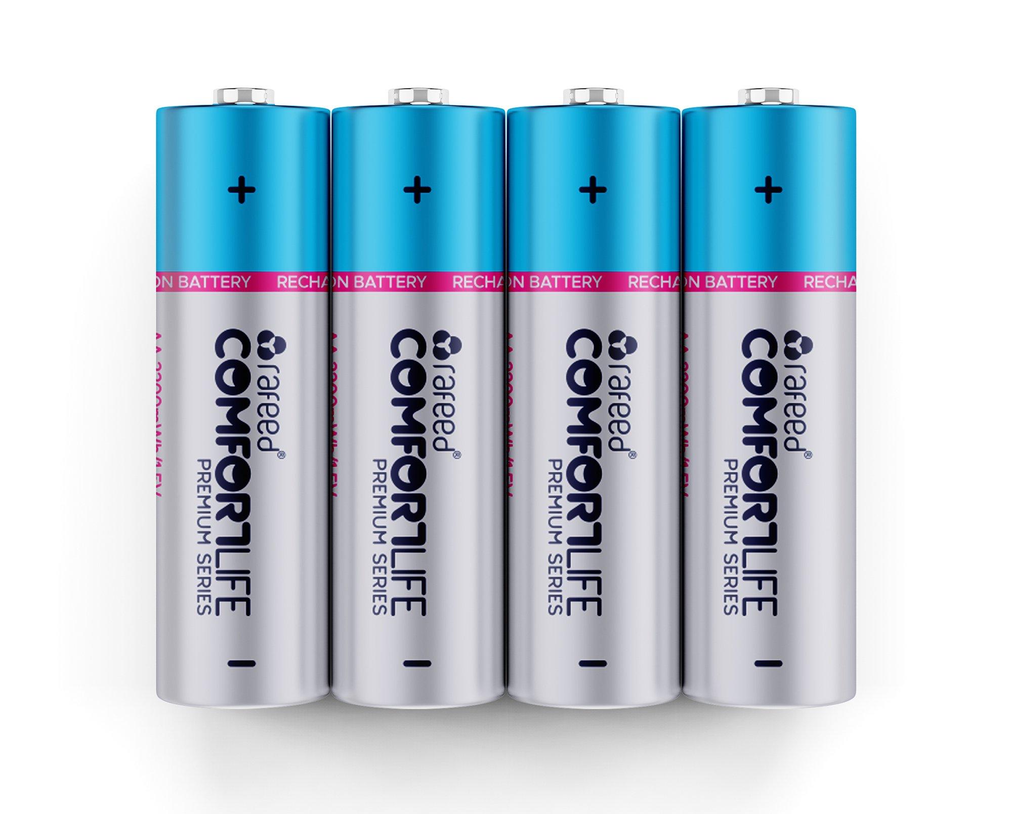 RAFEED, AA Rechargeable Batteries, 4 PCS, Multicolor - eXtra