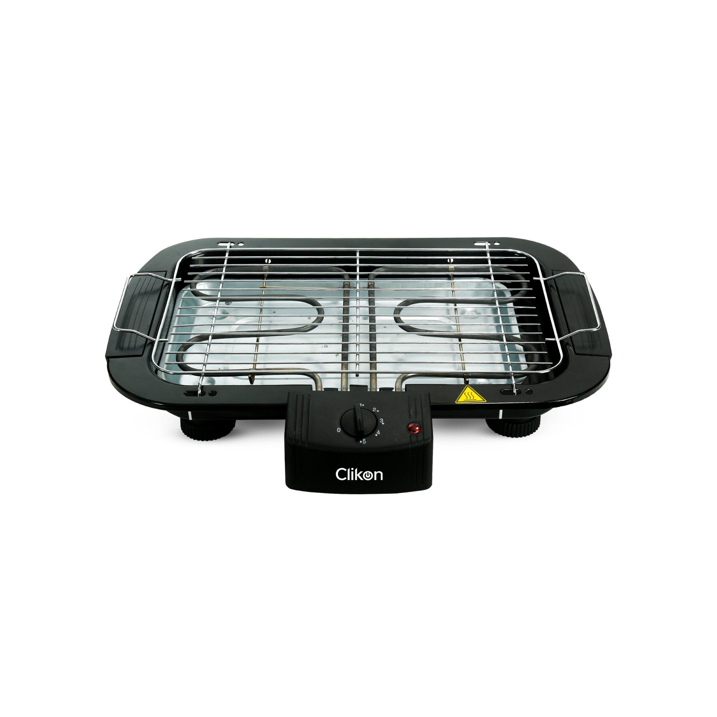 Clikon Electric Tabletop Grill With Warming Rack 2000W Black - eXtra ...