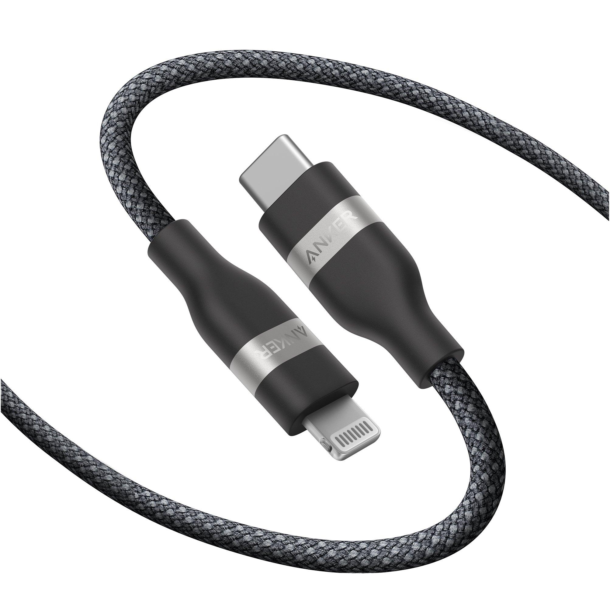 Anker USB-C to Lightning Cable Braided, 0.9M, Black - eXtra