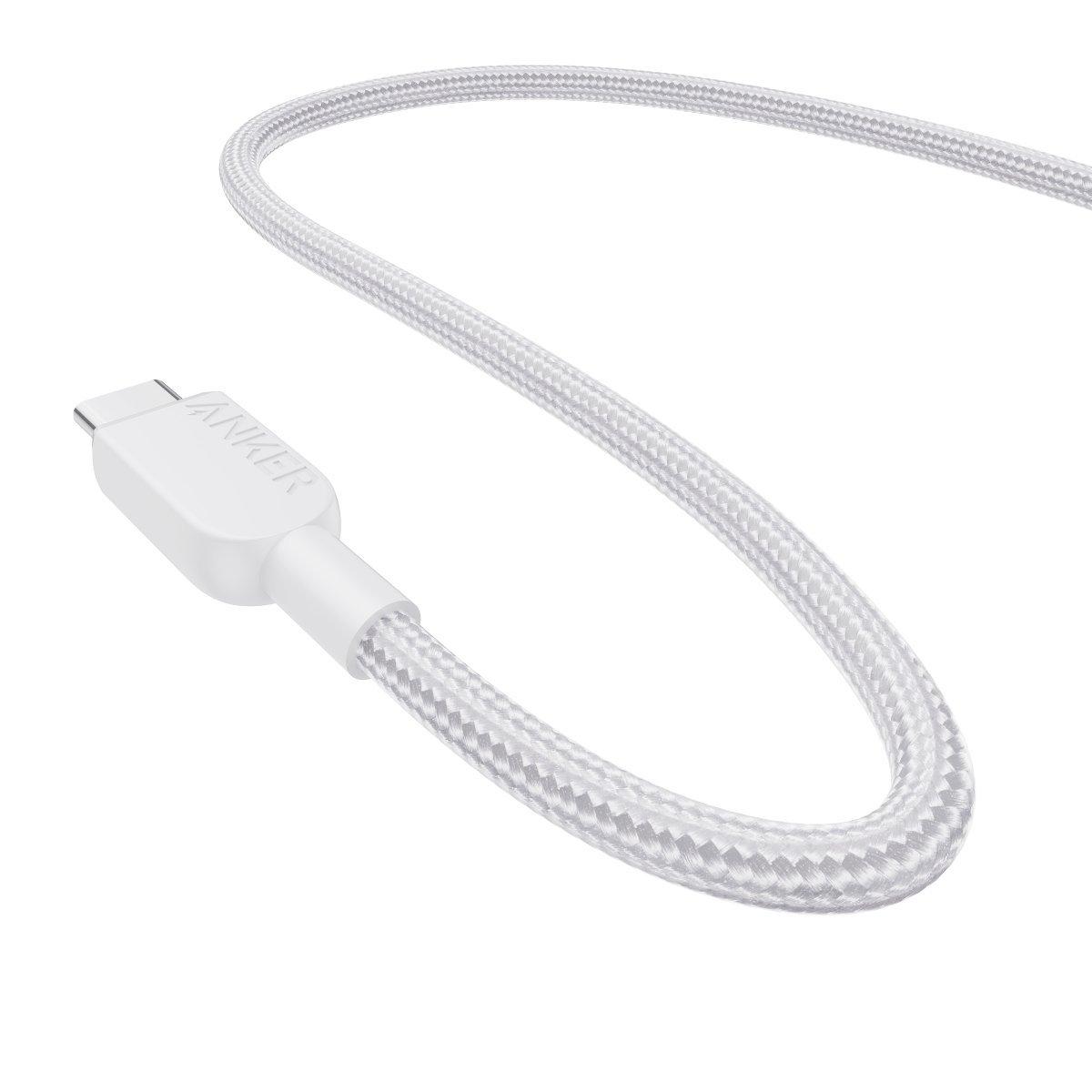 Anker Type C to Type C Braided Cable, 1.8M, 240W, White - eXtra