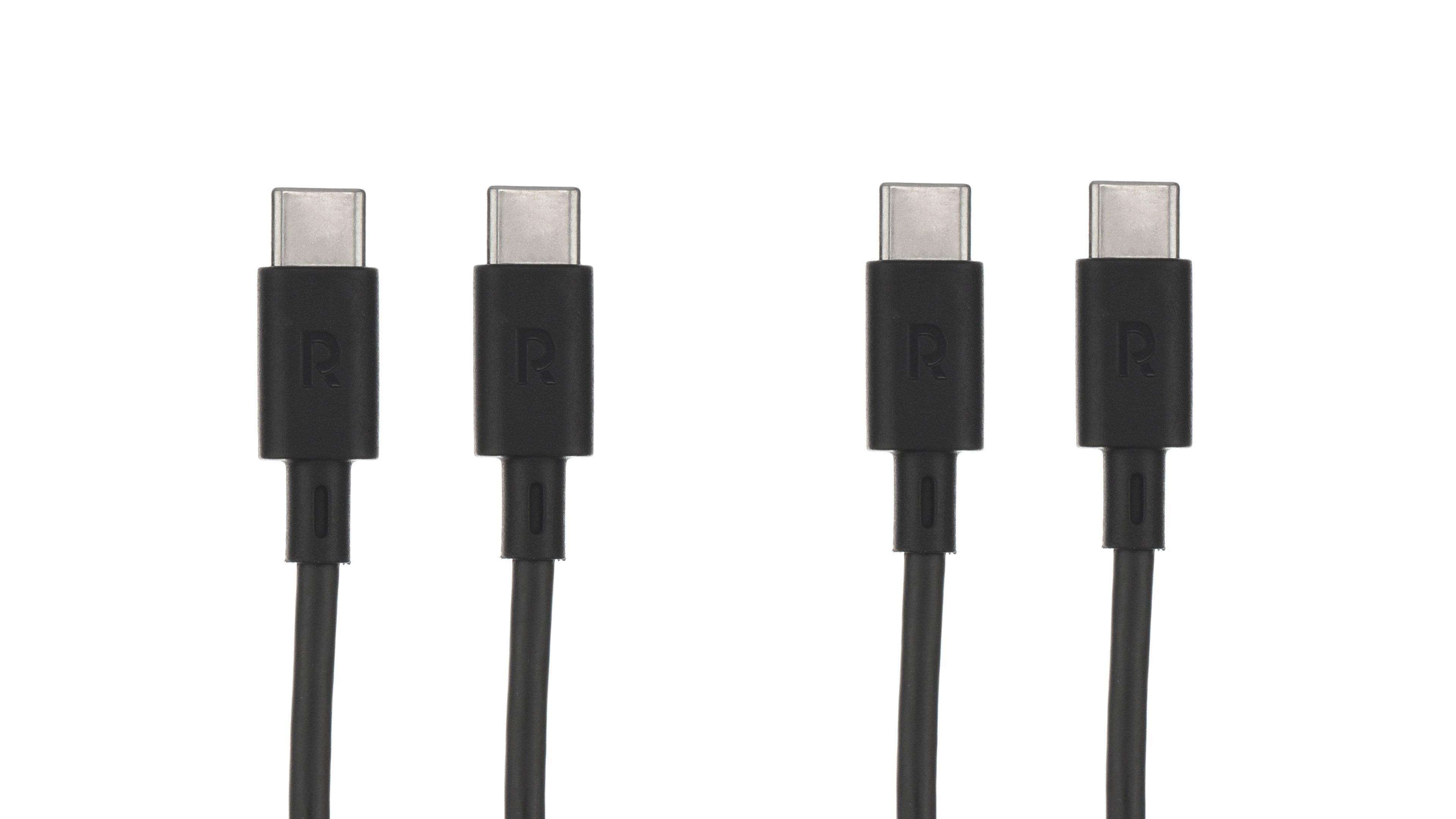 RAVPower Combo Cable USB-C to USB-C, 1M and 2M, Black - eXtra