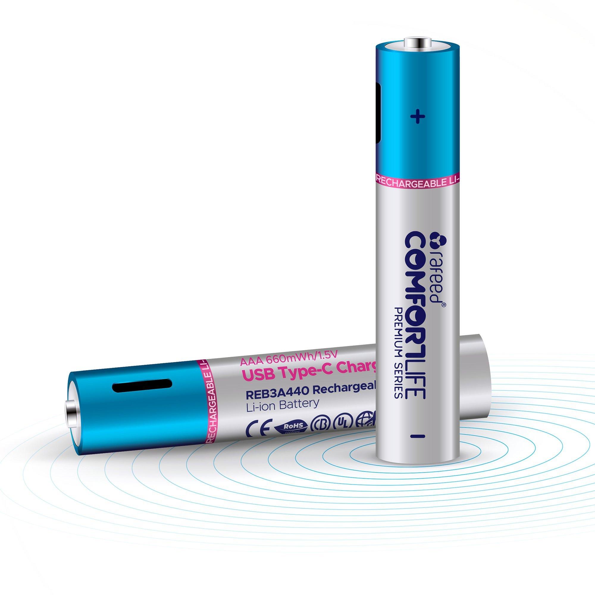 RAFEED, AAA Rechargeable Batteries, 4 PCS, Multicolor - eXtra