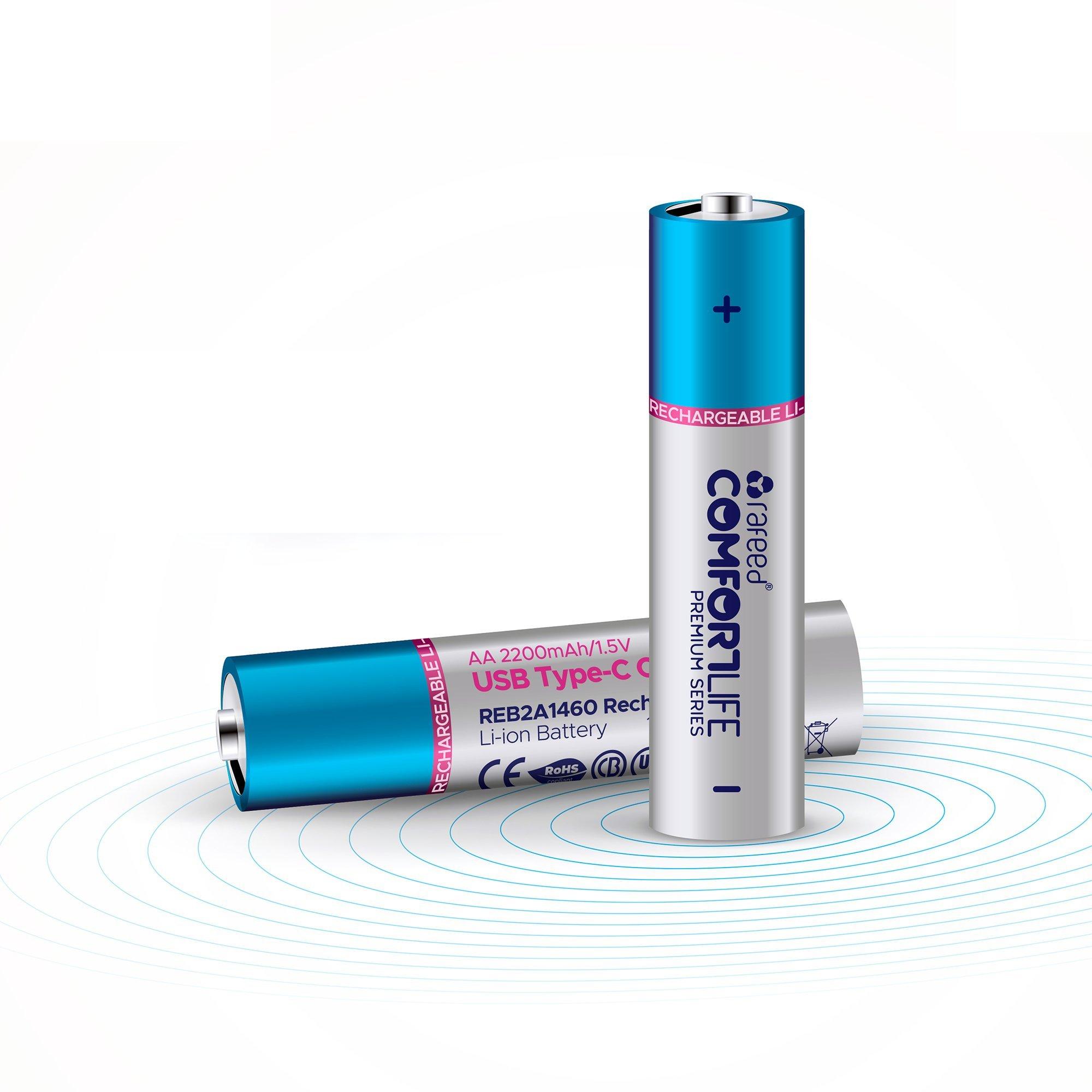 RAFEED, AA Rechargeable Batteries, 2 PCS, Multicolor - eXtra