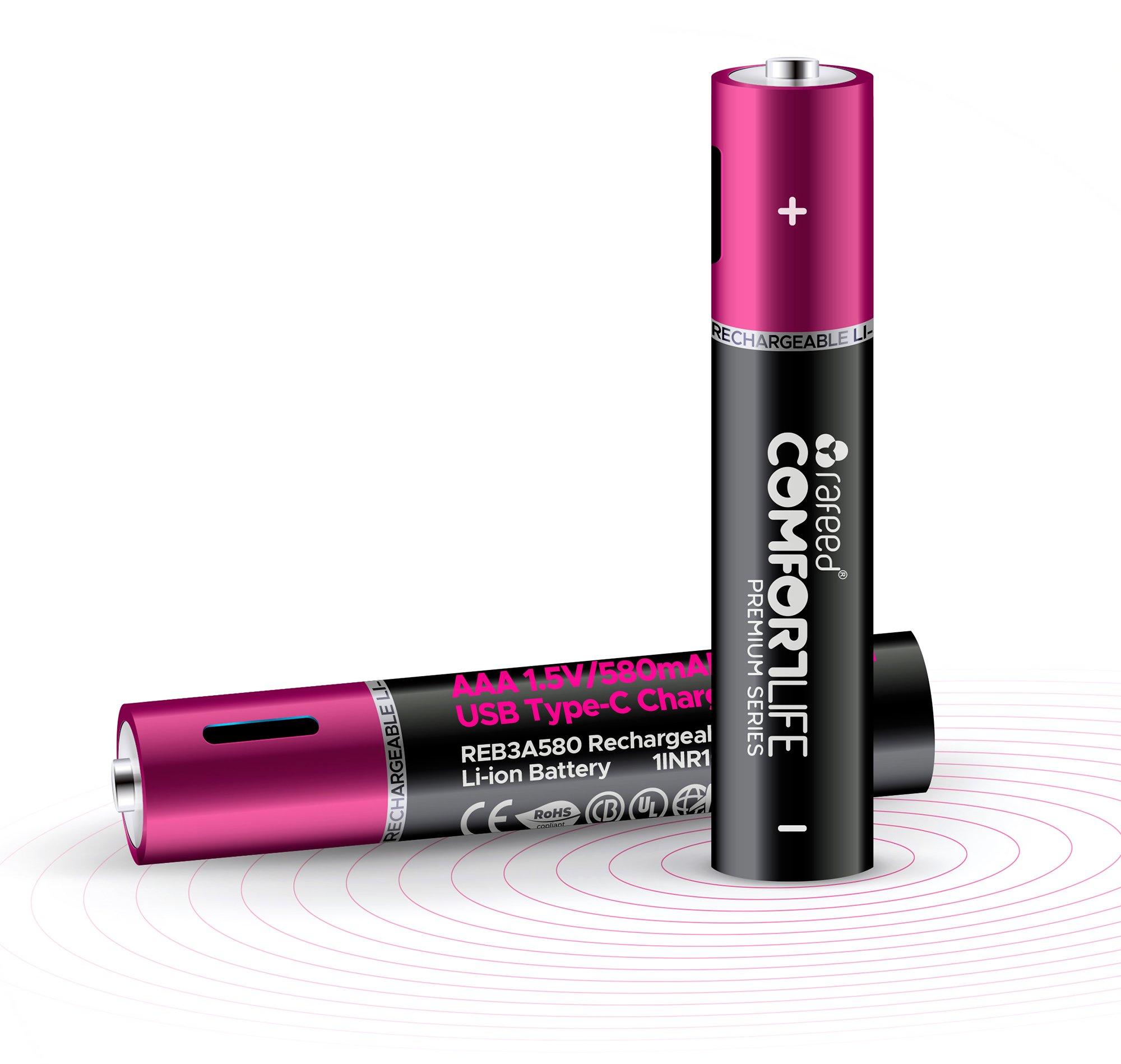 RAFEED, AAA Rechargeable Batteries, 2 PCS, Multicolor - eXtra