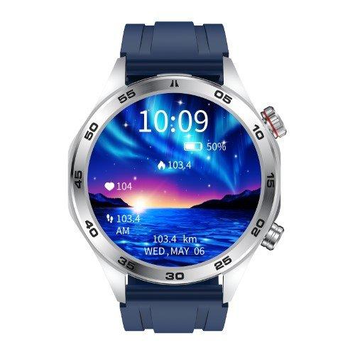 Xcell Elite5 Smartwatch, 1.52 Inch HD, Blue - eXtra Bahrain