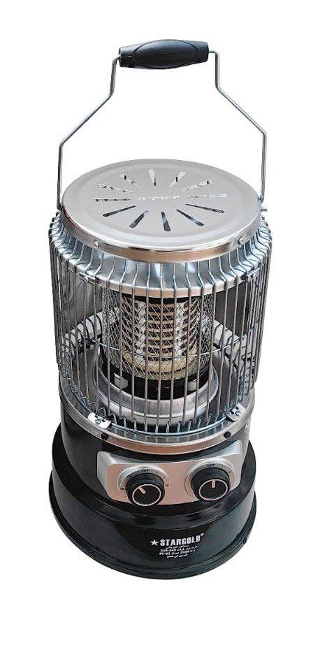 Stargold Round Room Heater With Timer Ceramic Elements 2000W Silver ...